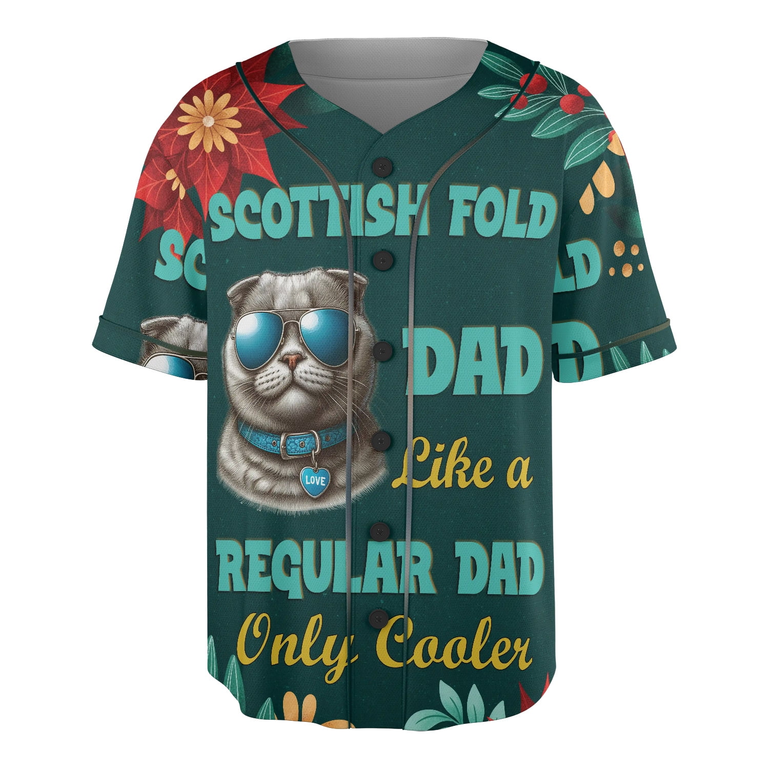 Scottish Fold Dad Like a Regular Dad Only Cooler Happy Father's Day All ...