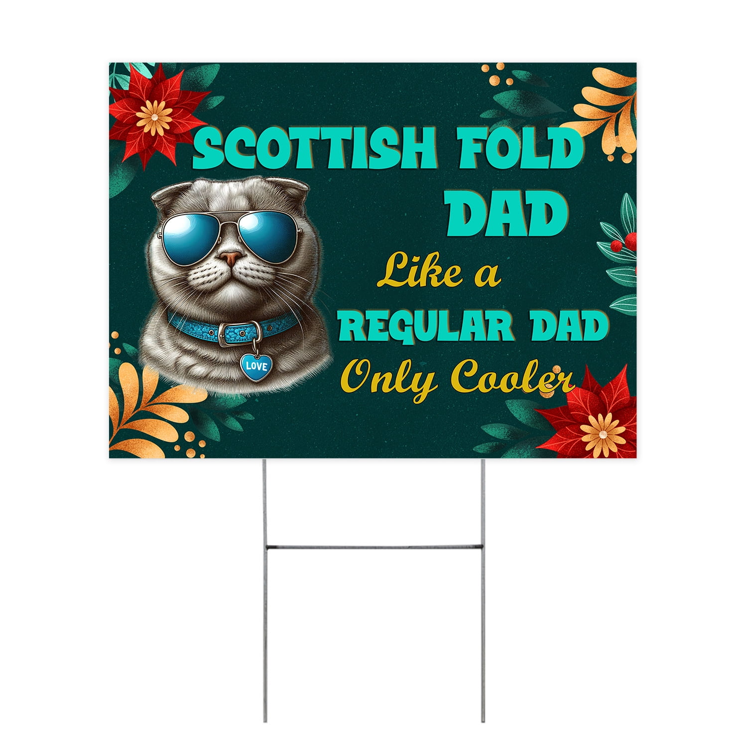 Scottish Fold Dad Like a Regular Dad Only Cooler Happy Father's Day ...