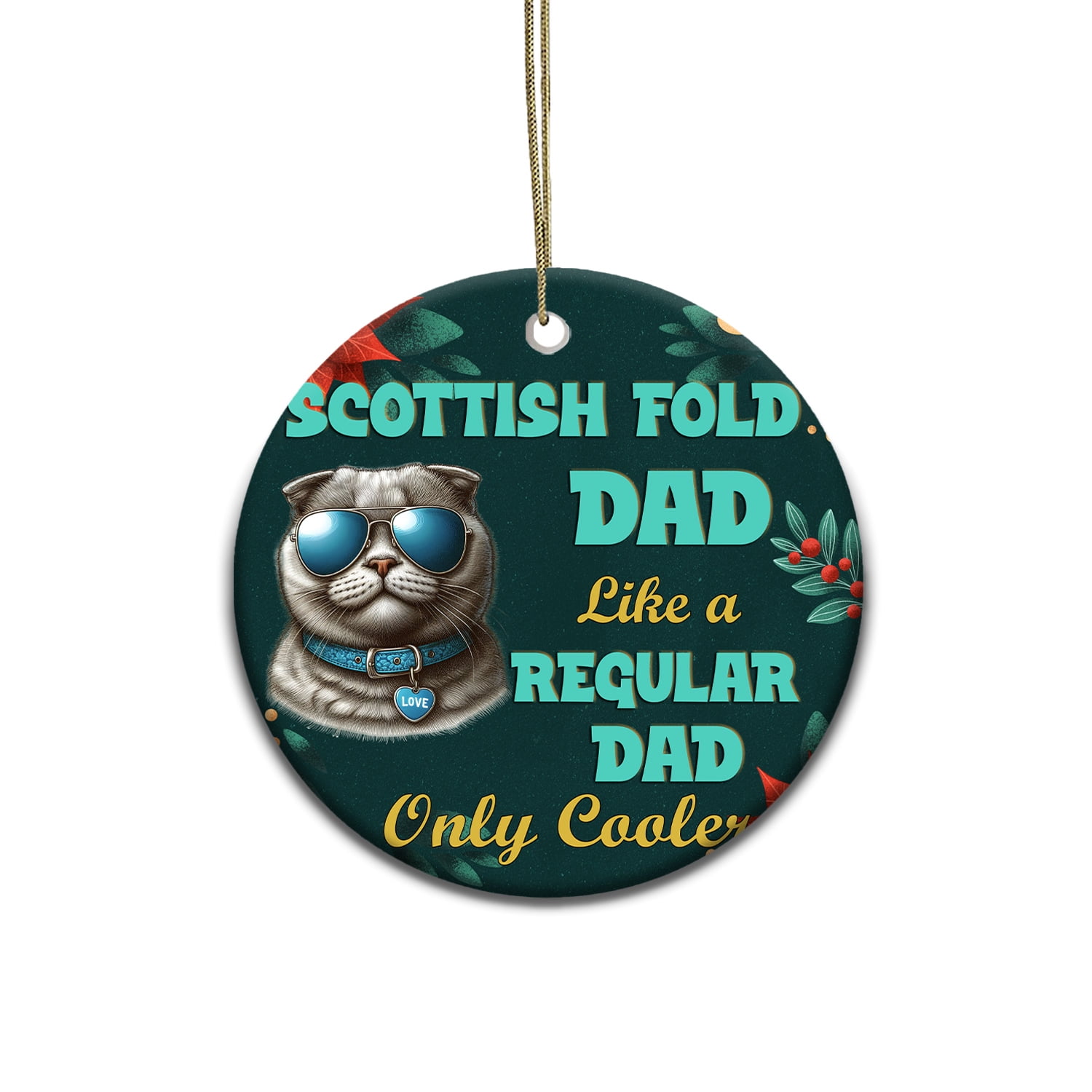 Scottish Fold Dad Like a Regular Dad Only Cooler Happy Father's Day ...