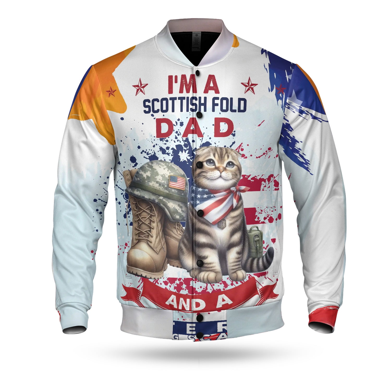 I'm a Scottish Fold Dad and a Veteran, Nothing Scares me Happy Father's ...