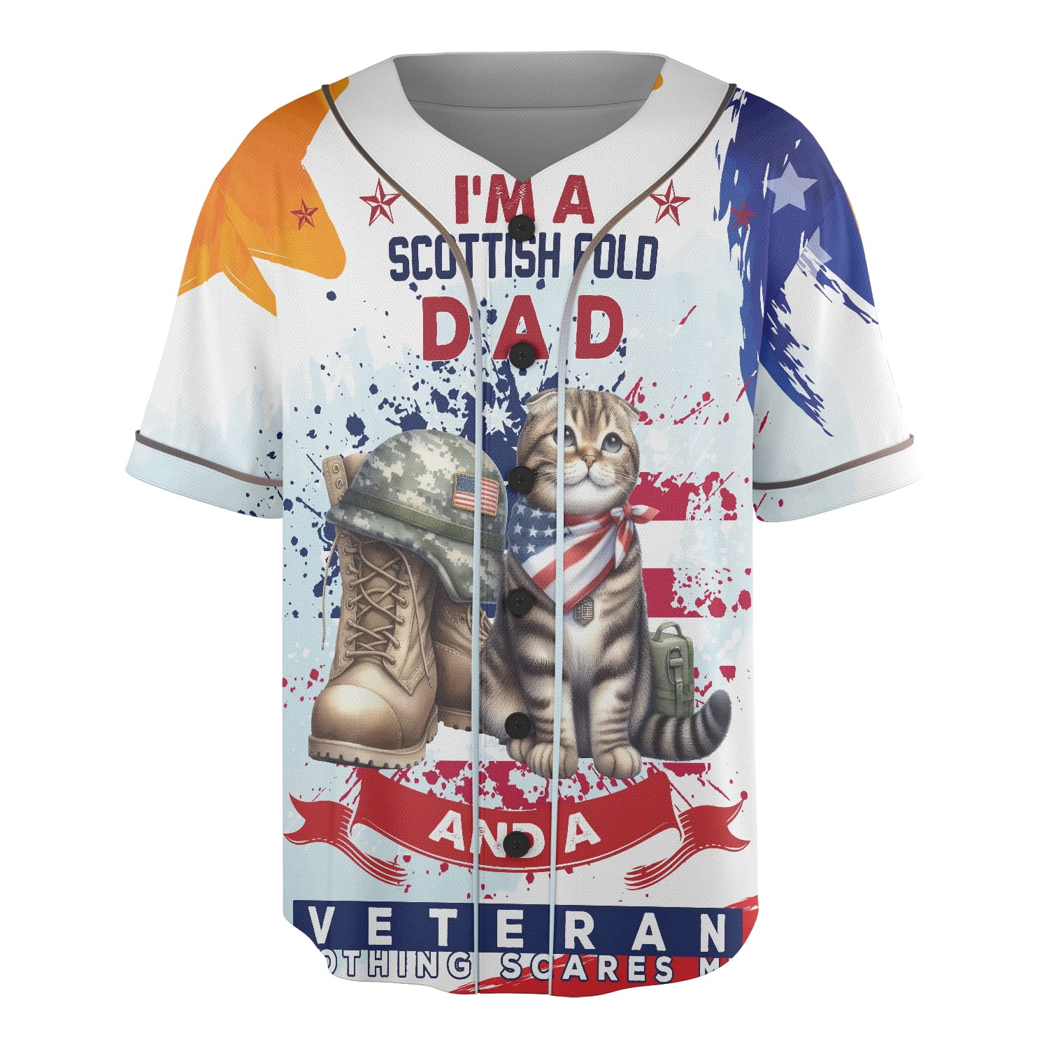 I'm a Scottish Fold Dad and a Veteran, Nothing Scares me Happy Father's ...