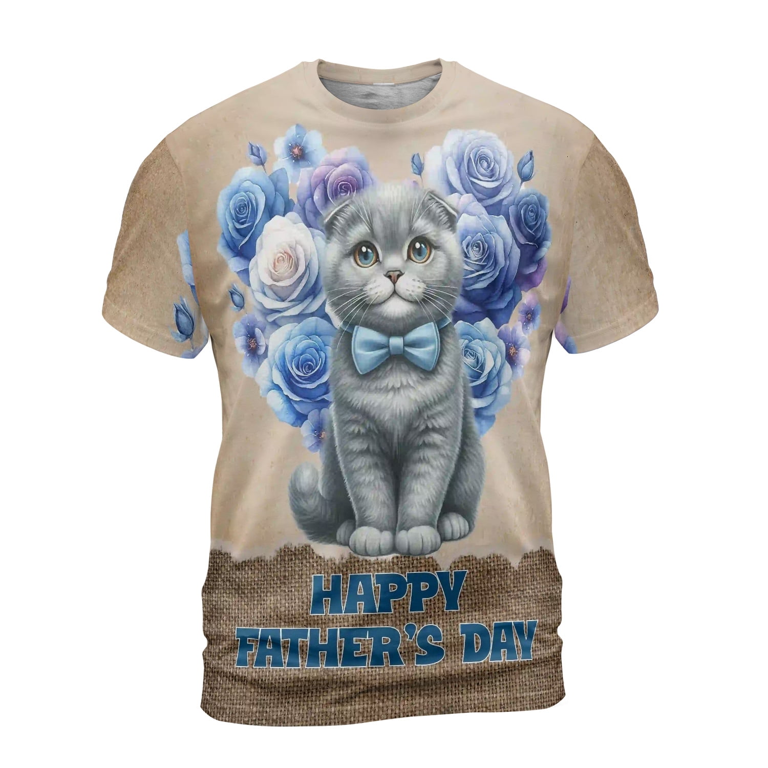 Scottish Fold Proud Dad Happy Father's Day All Over Print 3D Shirt ...