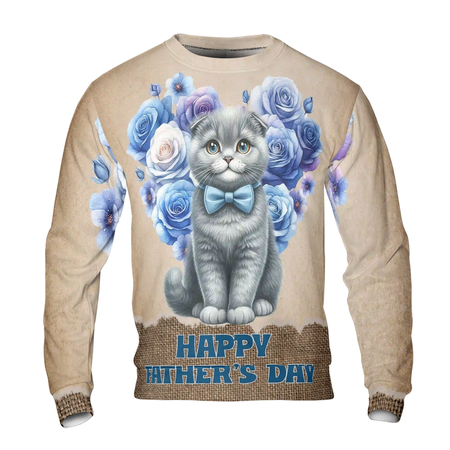 Scottish Fold Proud Dad Happy Father's Day All Over Print 3D Sweatshirt ...