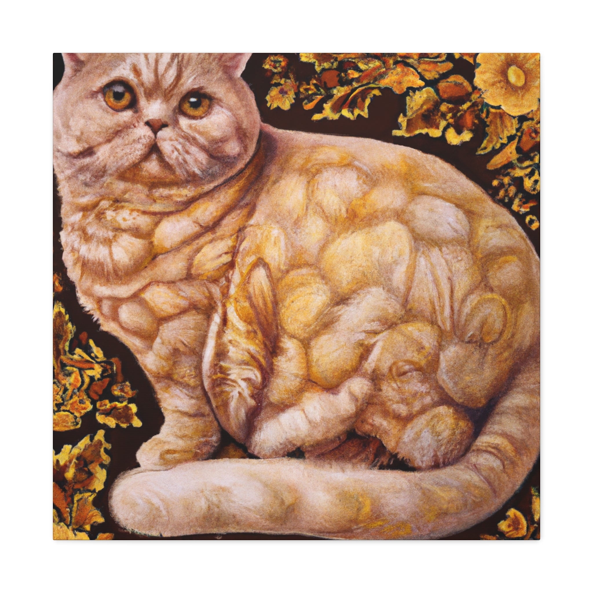 "Scottish Fold in Bloom" - Canvas - Walmart.com