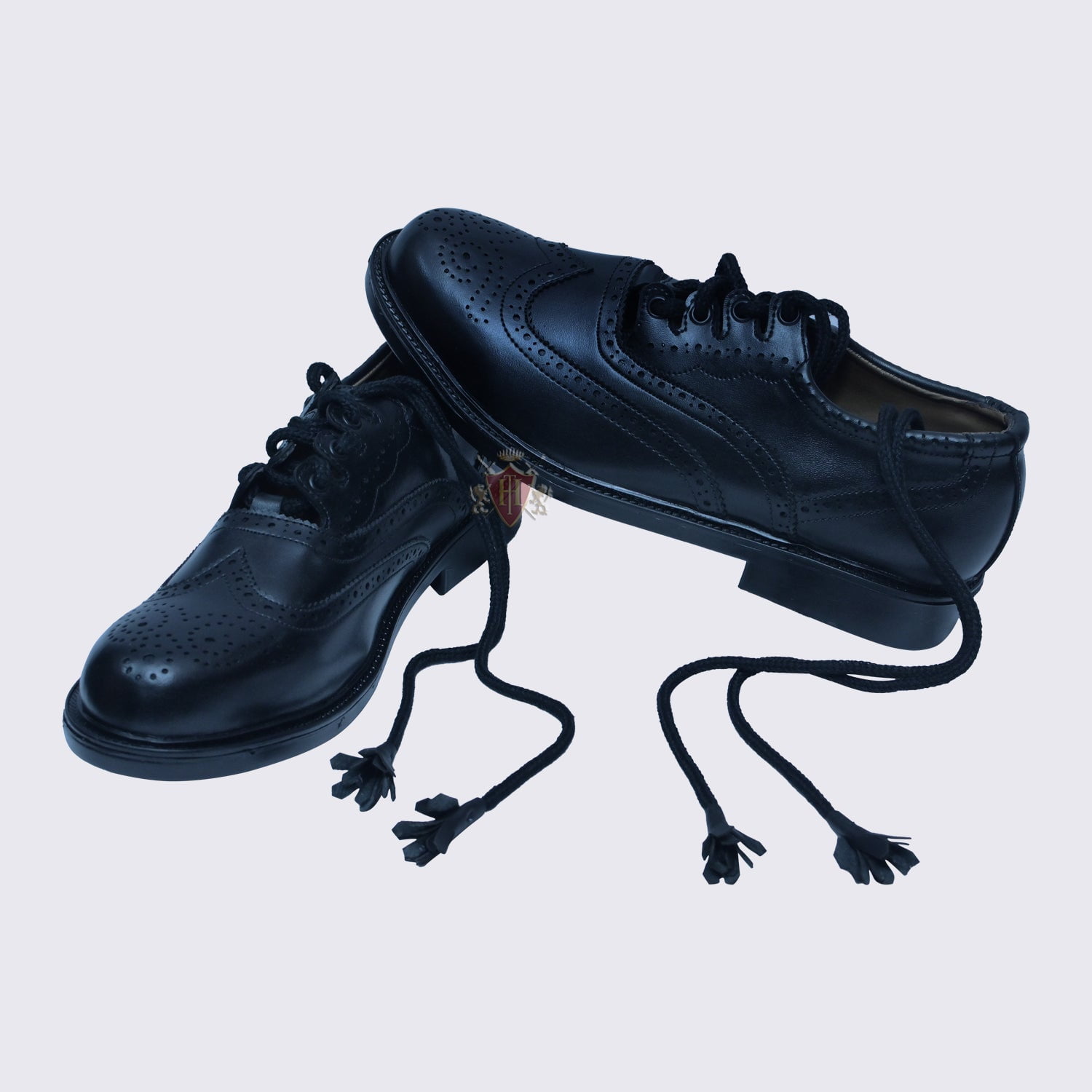 Scottish Ghillie Brogues Black Leather Kilt Shoes - Walmart.com