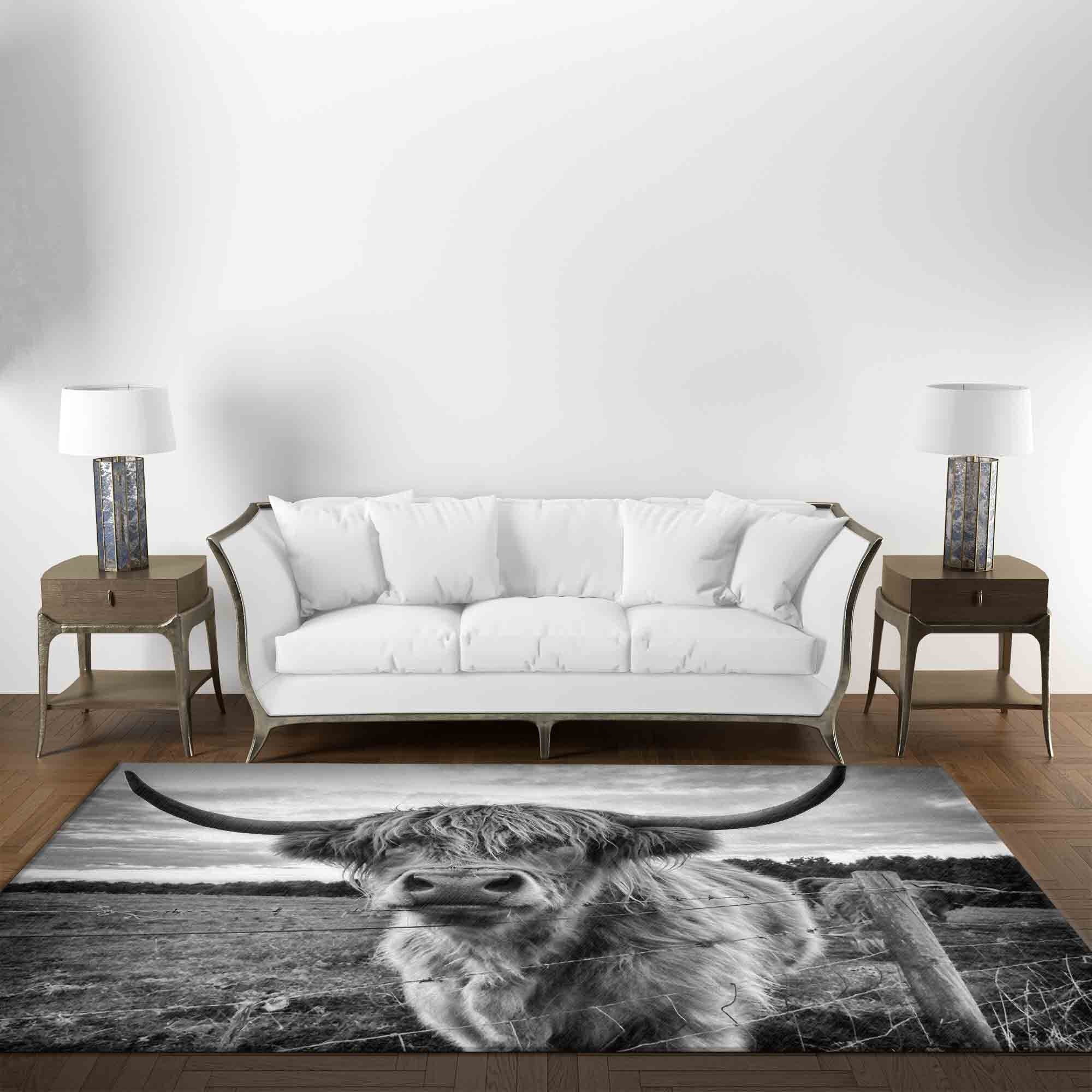 Scottish Highland Rugs, Buffalo Rug, Animal Rug, Corridor Rug, Office ...