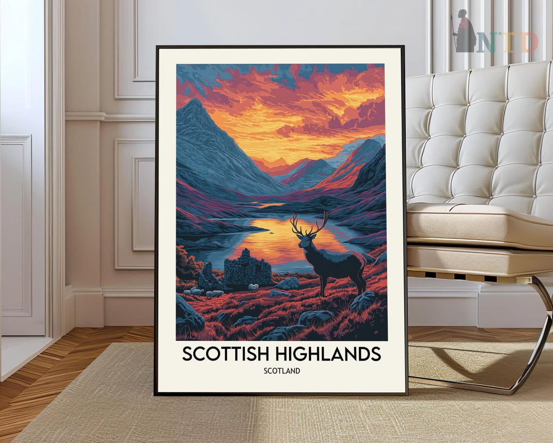Scottish Highlands Print, Scottish Highlands Wall Art, Scottish ...