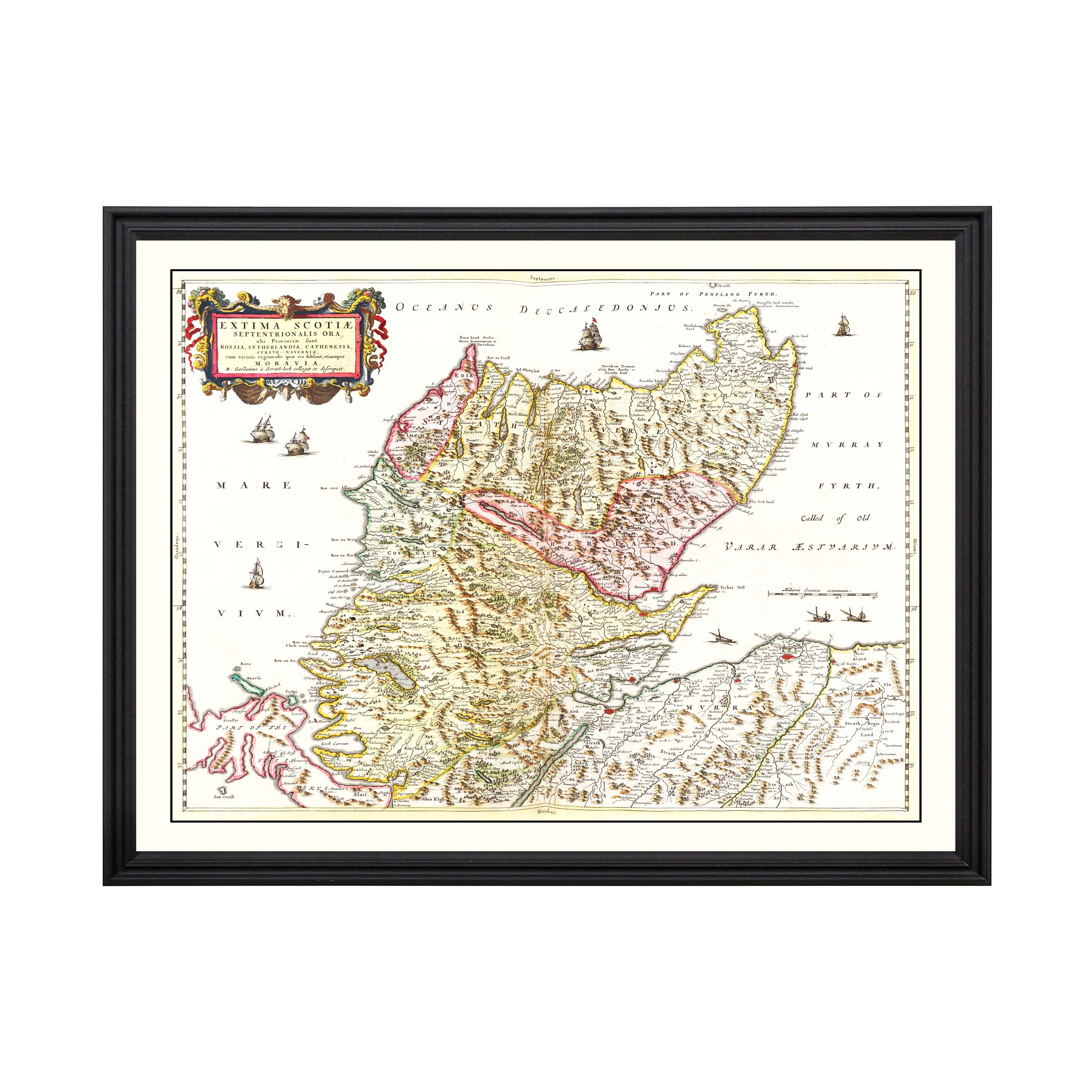 The Scottish Highlands Scotland Art, 1665 Vintage Map of The Scottish ...