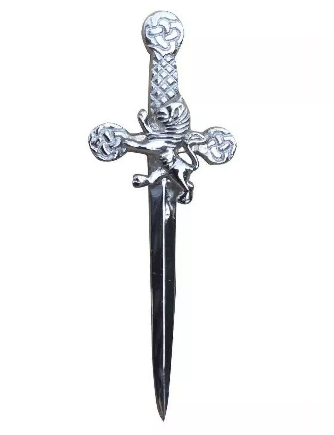 Scottish Kilt Pin 4 inch, Highland Celtic Kilt Brooch with Chrome ...