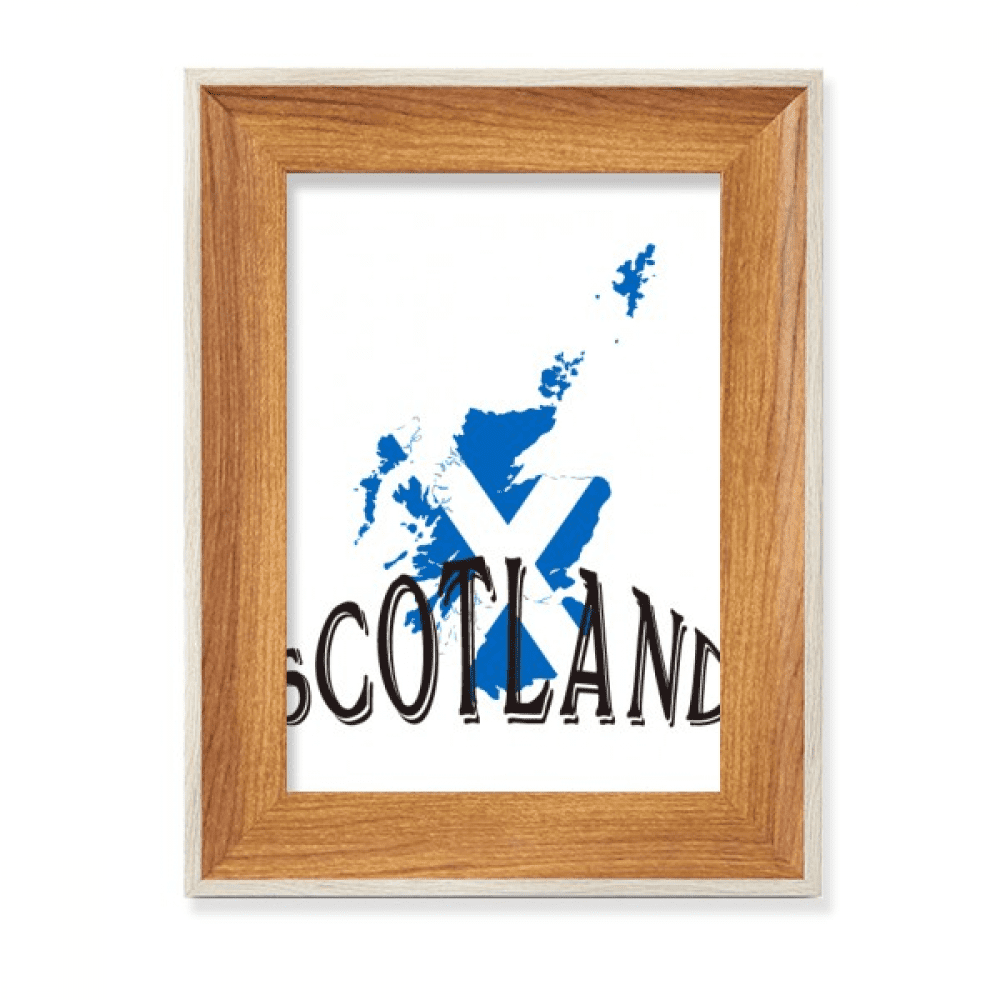 Scottish Map Flag Culture Desktop Wooden Photo Frame Display Picture ...