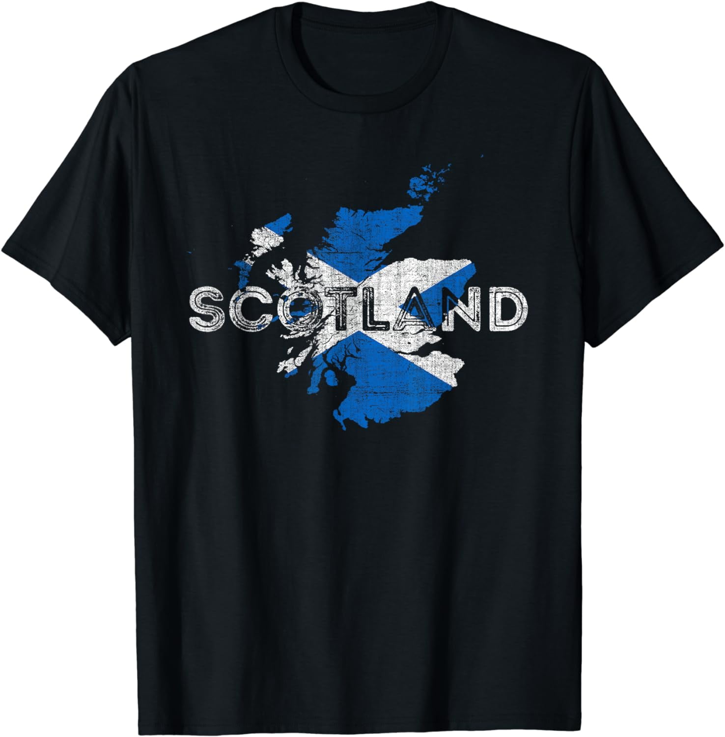 Scottish Map and Flag Souvenir - Distressed Scotland T-Shirt - Walmart.com