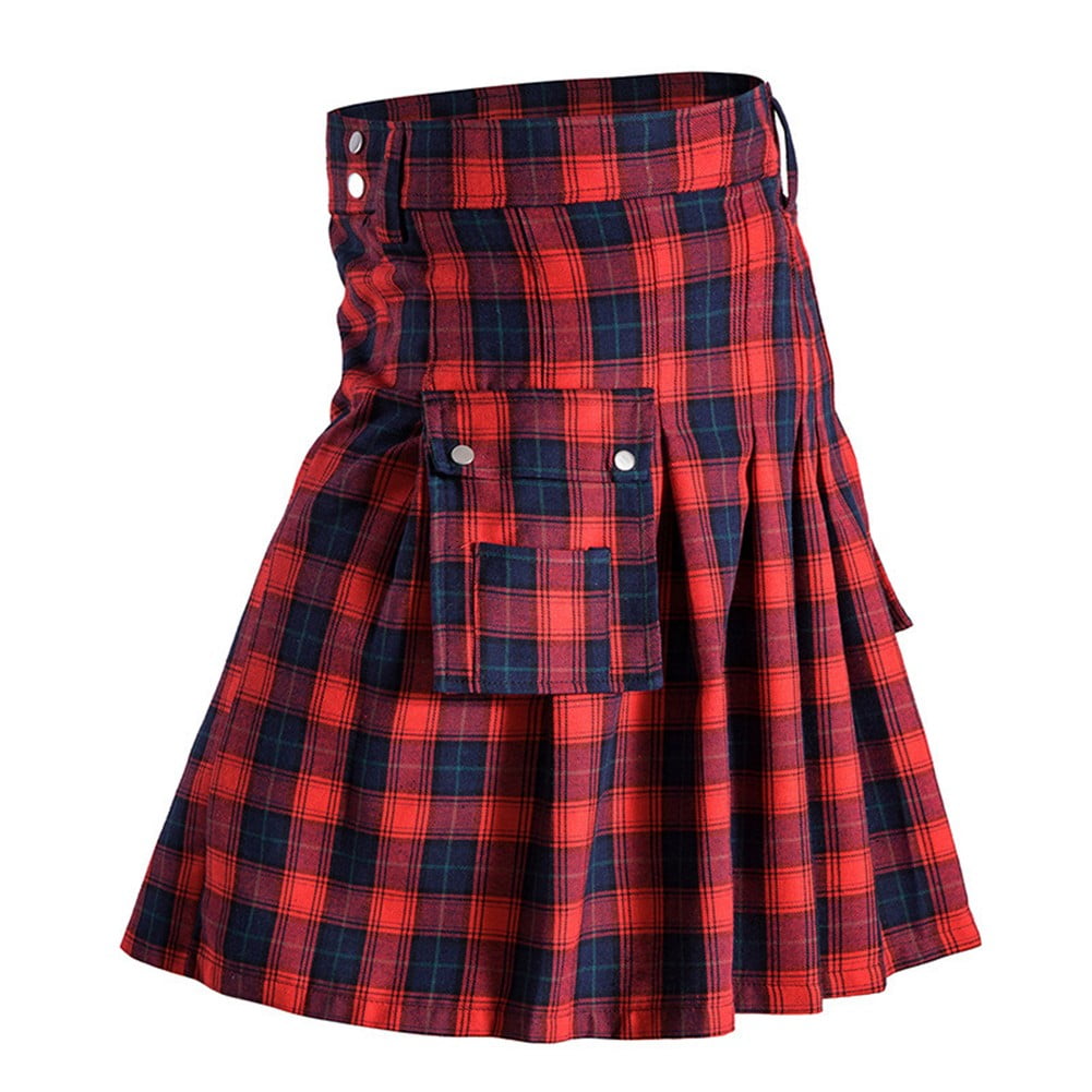 Scottish Mens Kilt Traditional Highland Dress Skirt Kilts Tartan Plaid Skirt Style 3 S - Walmart.com