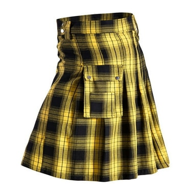 gakvov Utility Kilts For Men Skirt Cargo Pockets Sport Kilt Traditional Highland Scottish ...