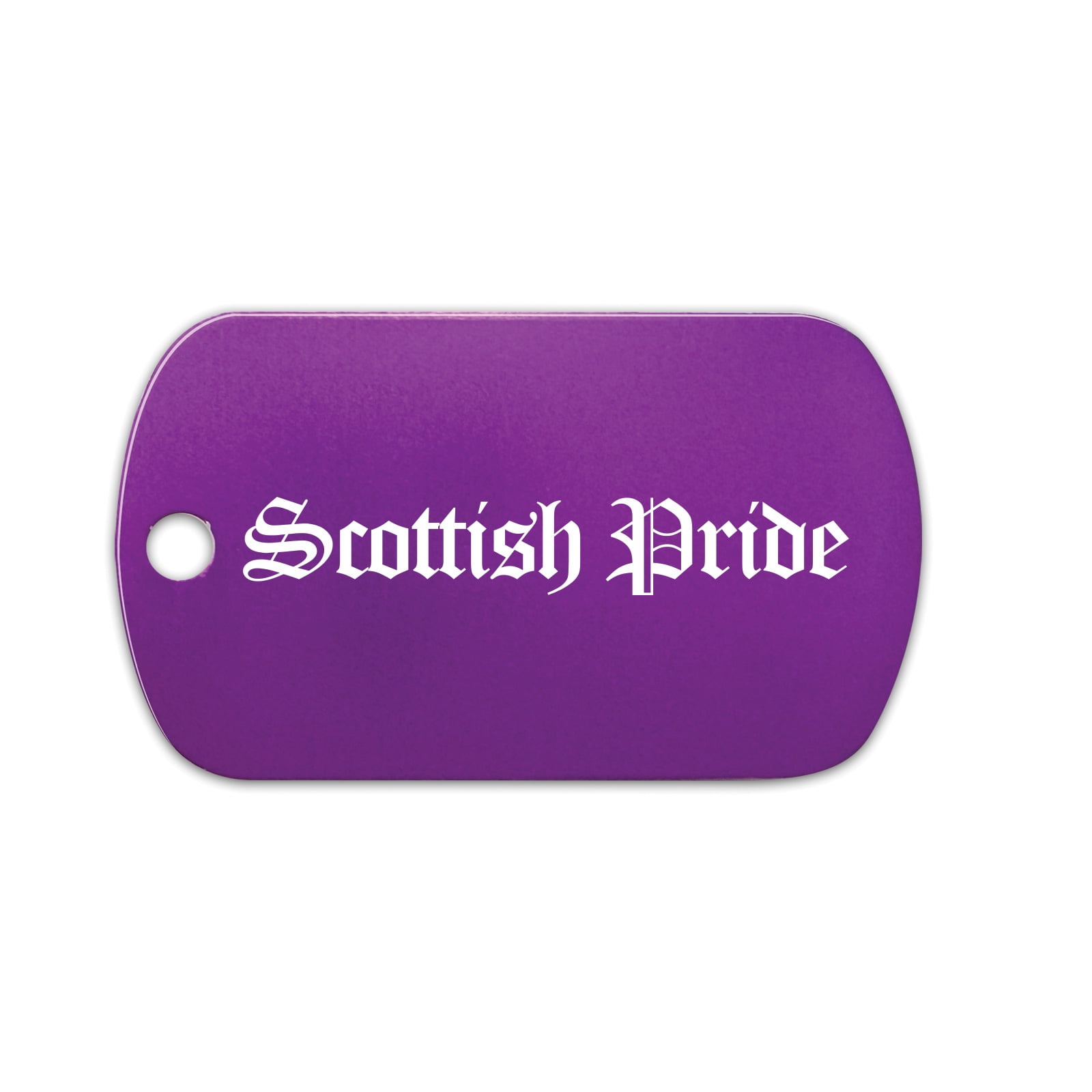 Scottish Pride GI Dog Tag Aluminum Keychain - Purple - Walmart.com