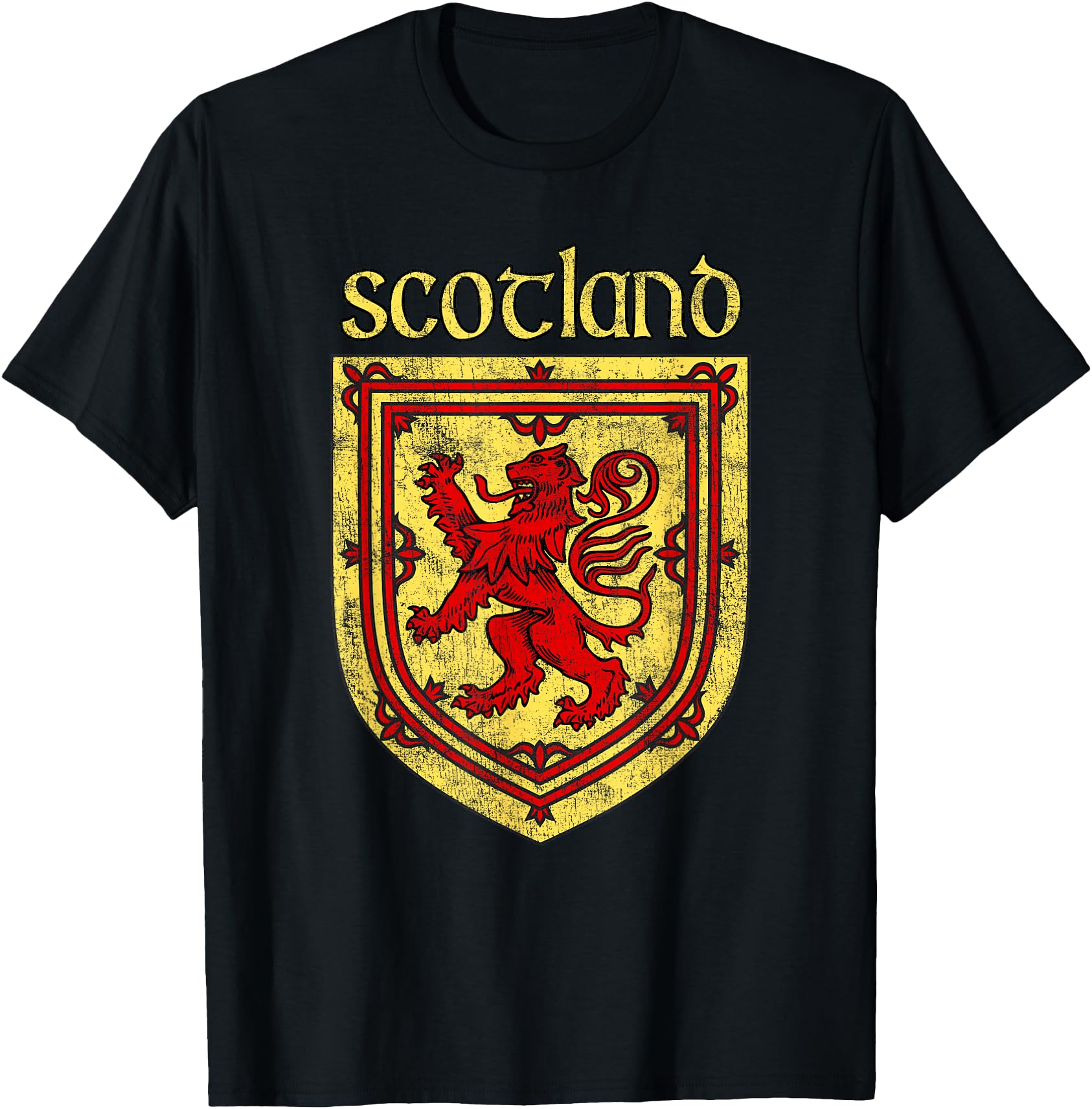 Scottish Rampant Lion Scotland Coat of Arms T-Shirt for Men Women Kids ...