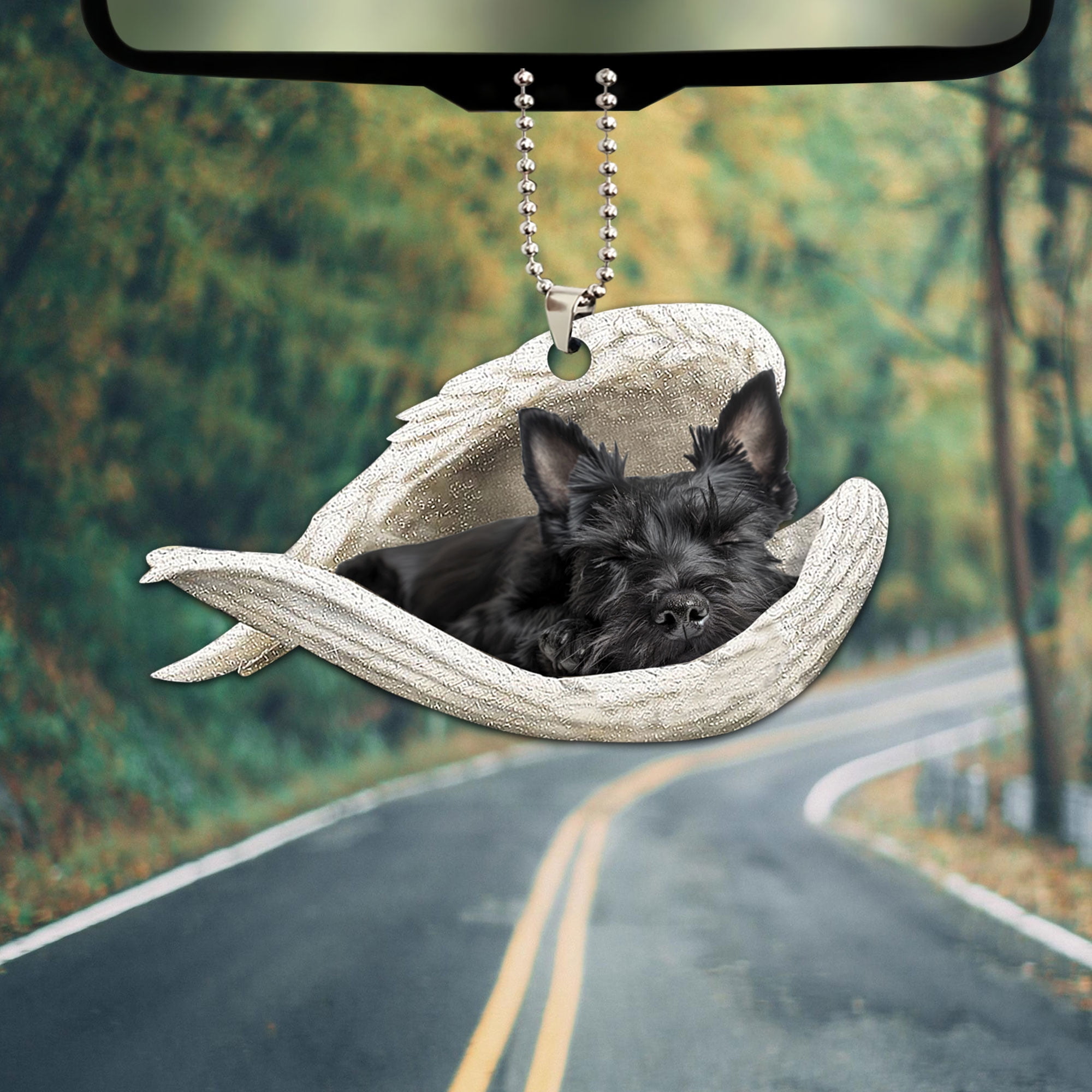 Scottish Terrier Car Ornament – 2D Flat Pet Gift, Rearview Mirror ...