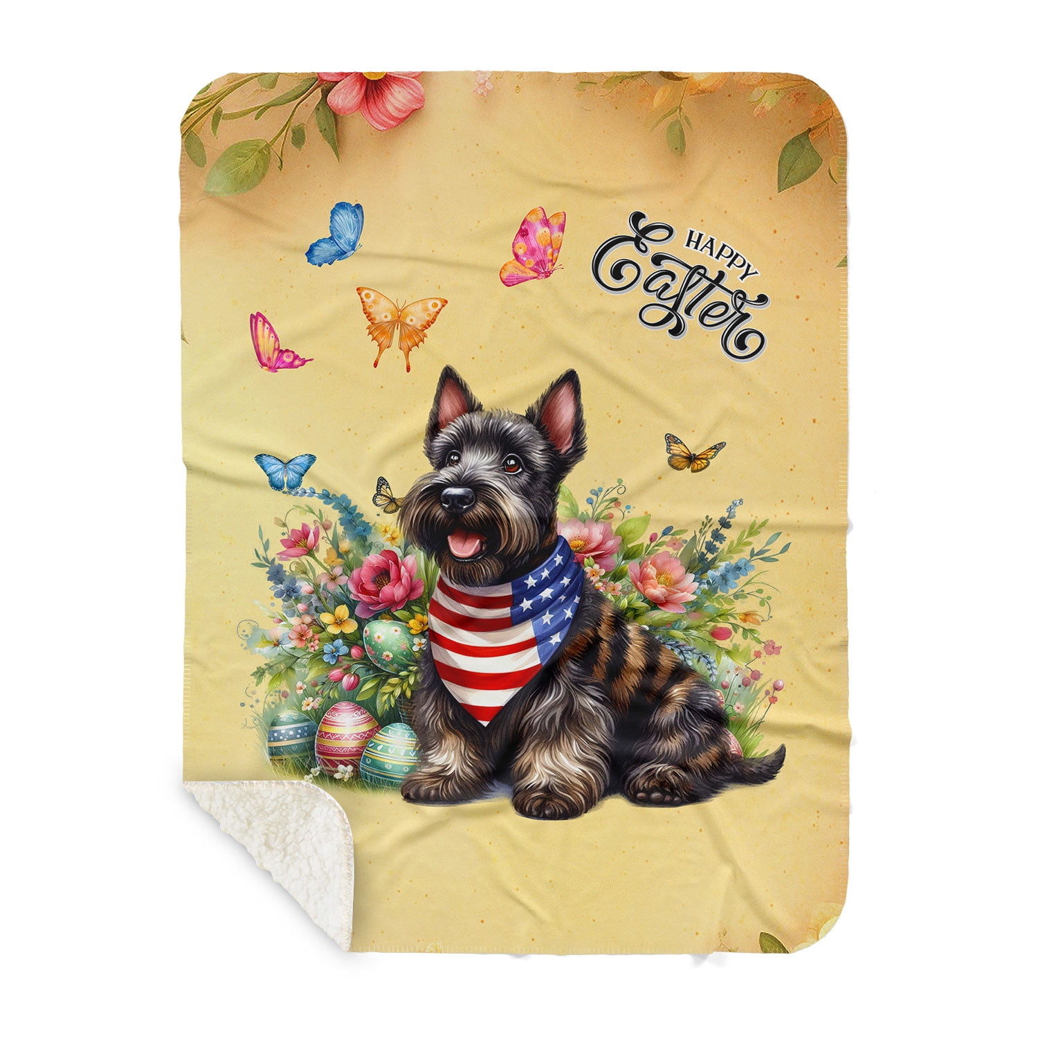Scottish Terrier Celebrates Spring and Enjoys a Happy Easter Cozy ...