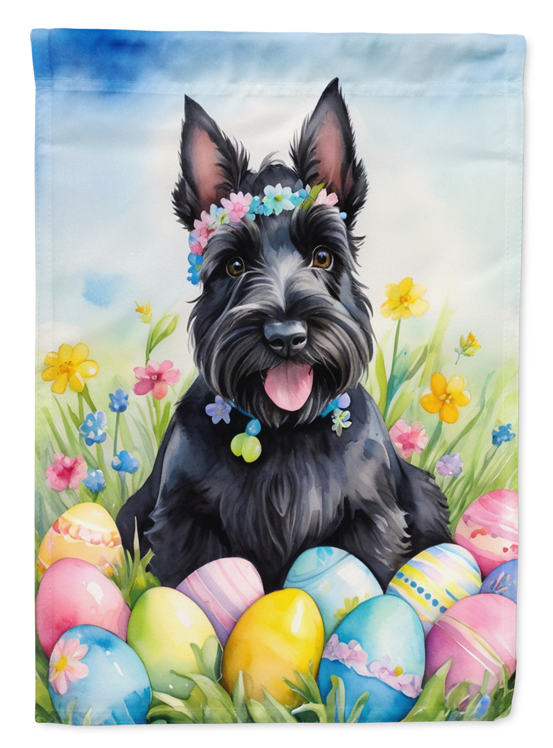 Scottish Terrier Easter Egg Hunt Garden Flag 11.25 in x 15.5 in ...