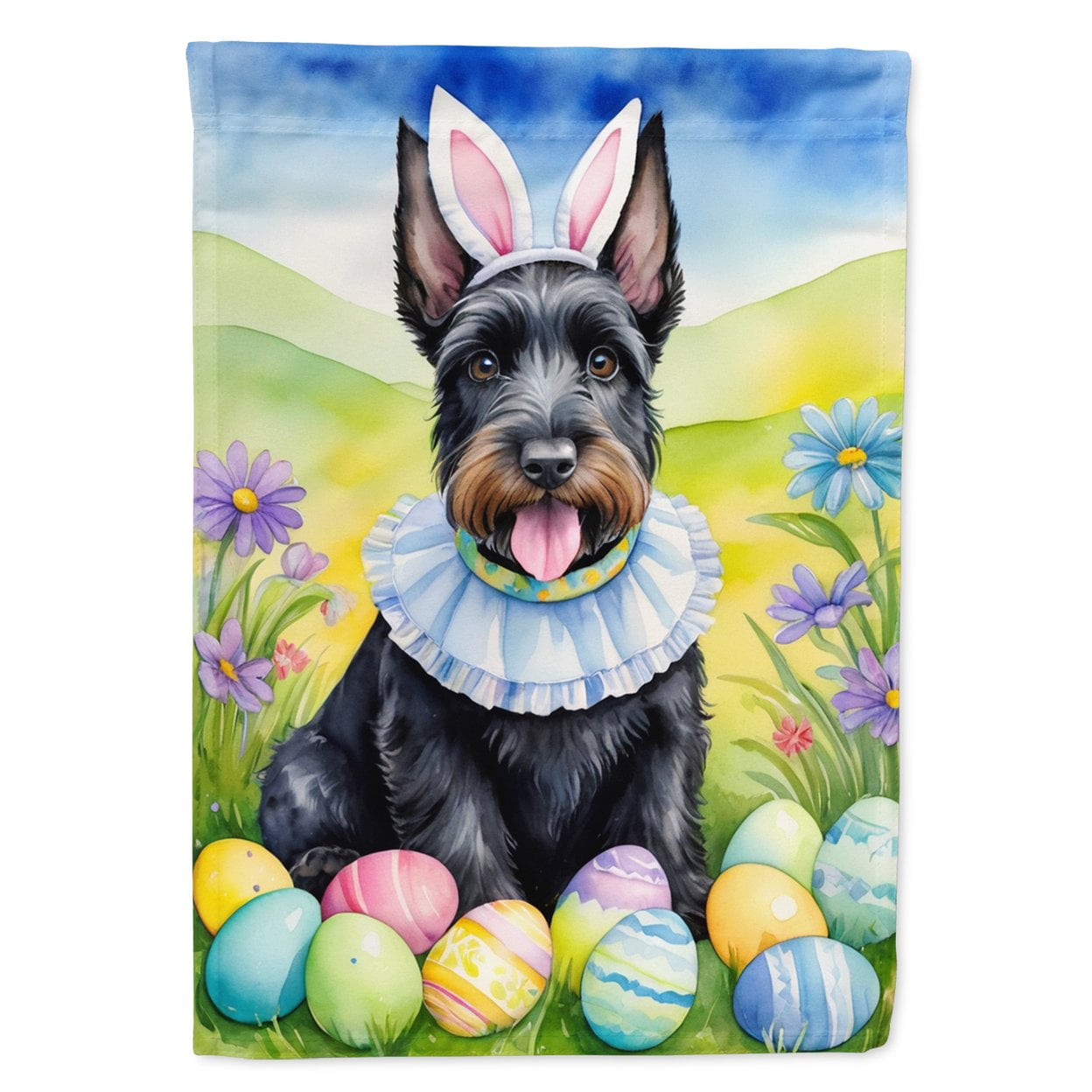 Scottish Terrier Easter Egg Hunt House Flag - Walmart.com