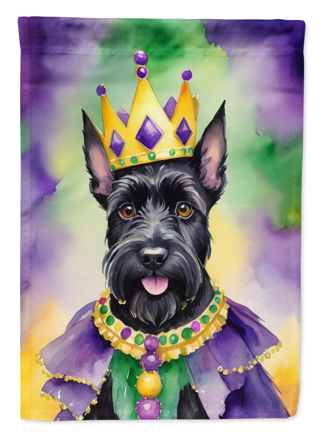 Scottish Terrier King of Mardi Gras House Flag 28 in x 40 in - Walmart.com