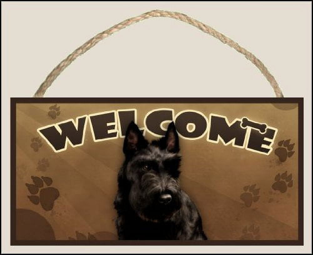 Scottish Terrier (Scotty) Welcome Dog Sign / Plaque featuring the art ...