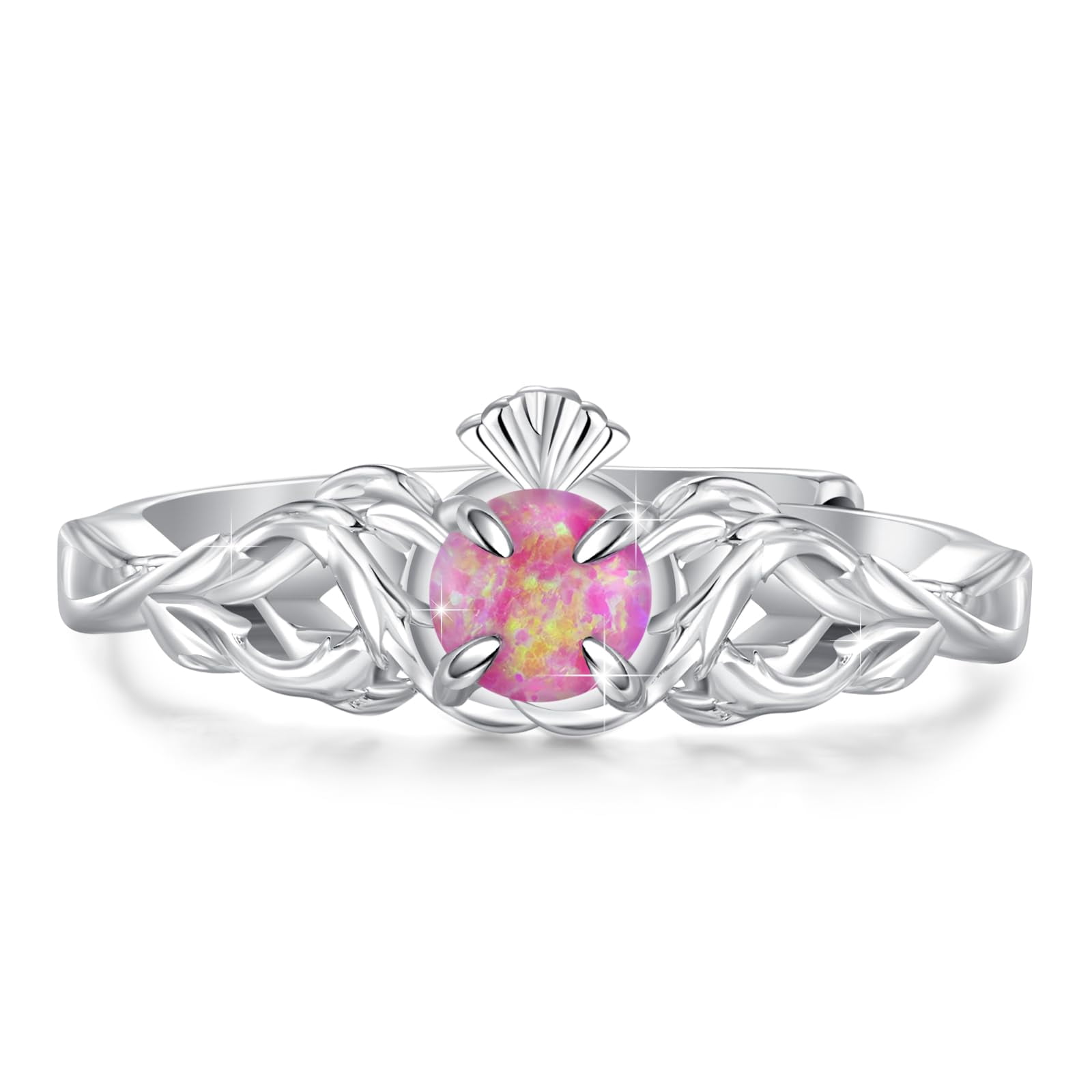 Scottish Thistle Ring 925 Sterling Silver Adjustable Celtic Knot Ring ...