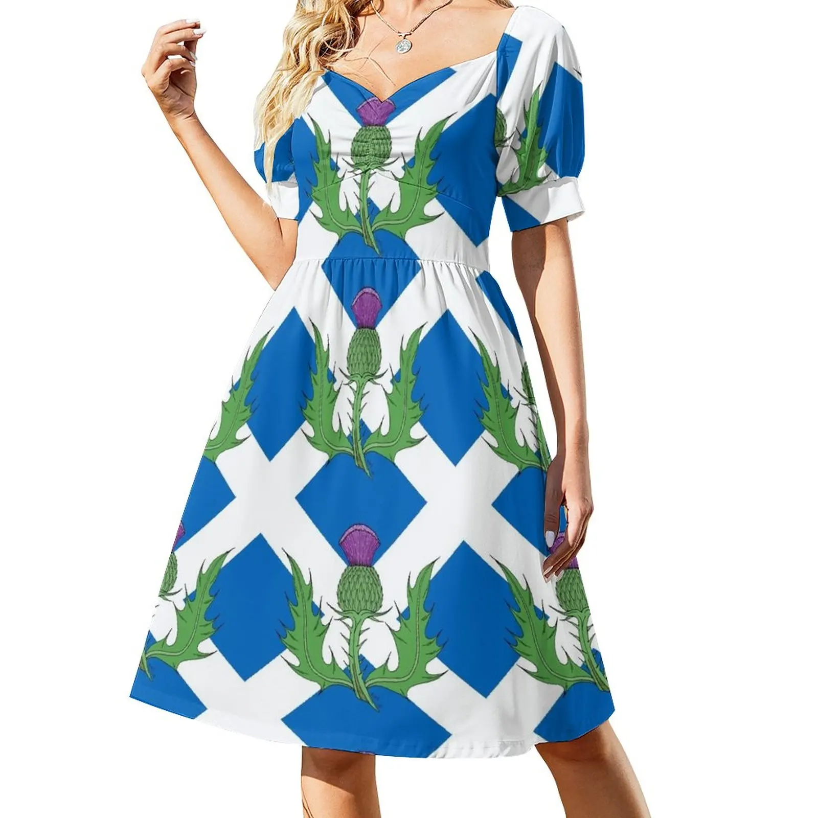 Scottish Thistle & Saltire Sleeveless Dress prom dresses 2024 Cocktail ...