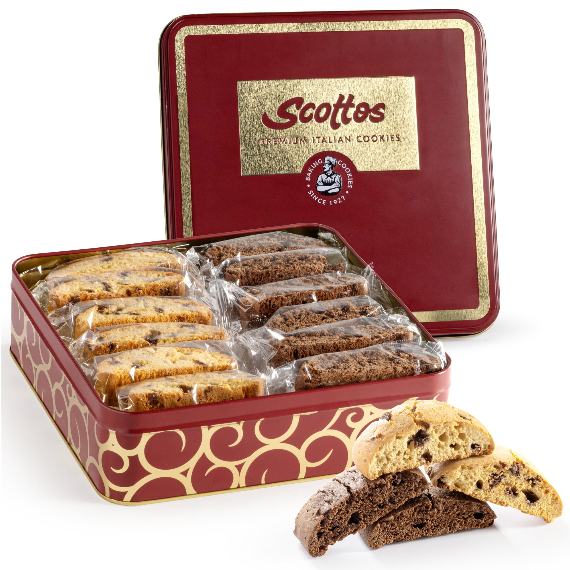 Scotto's Biscotti Italian Cookies, Vanilla Chocolate Chip, Kosher Certified, Individually ...
