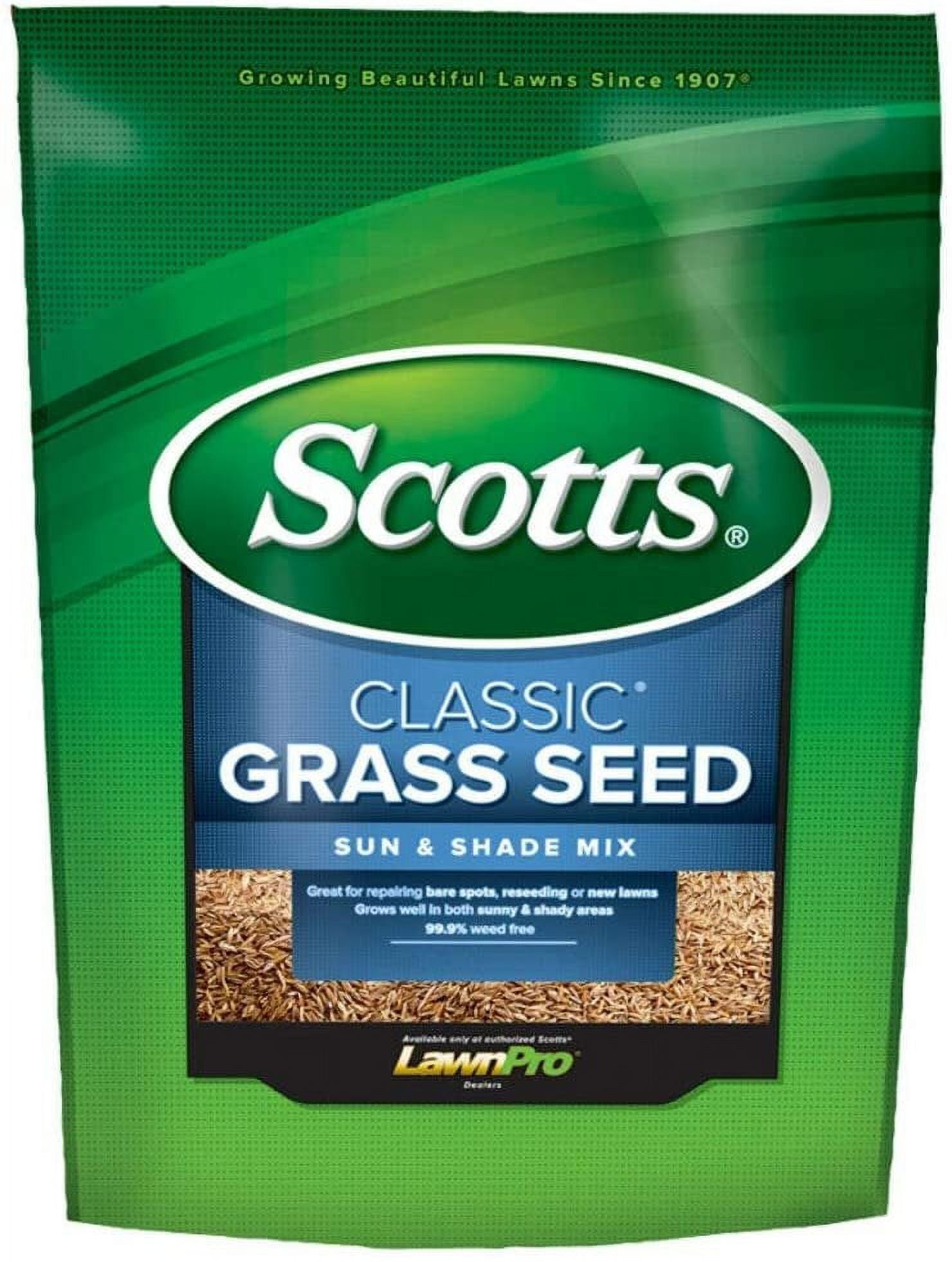 Scotts 17183 Classic Grass Seed Sun & Shade Mix, 3 Lbs - Walmart.com