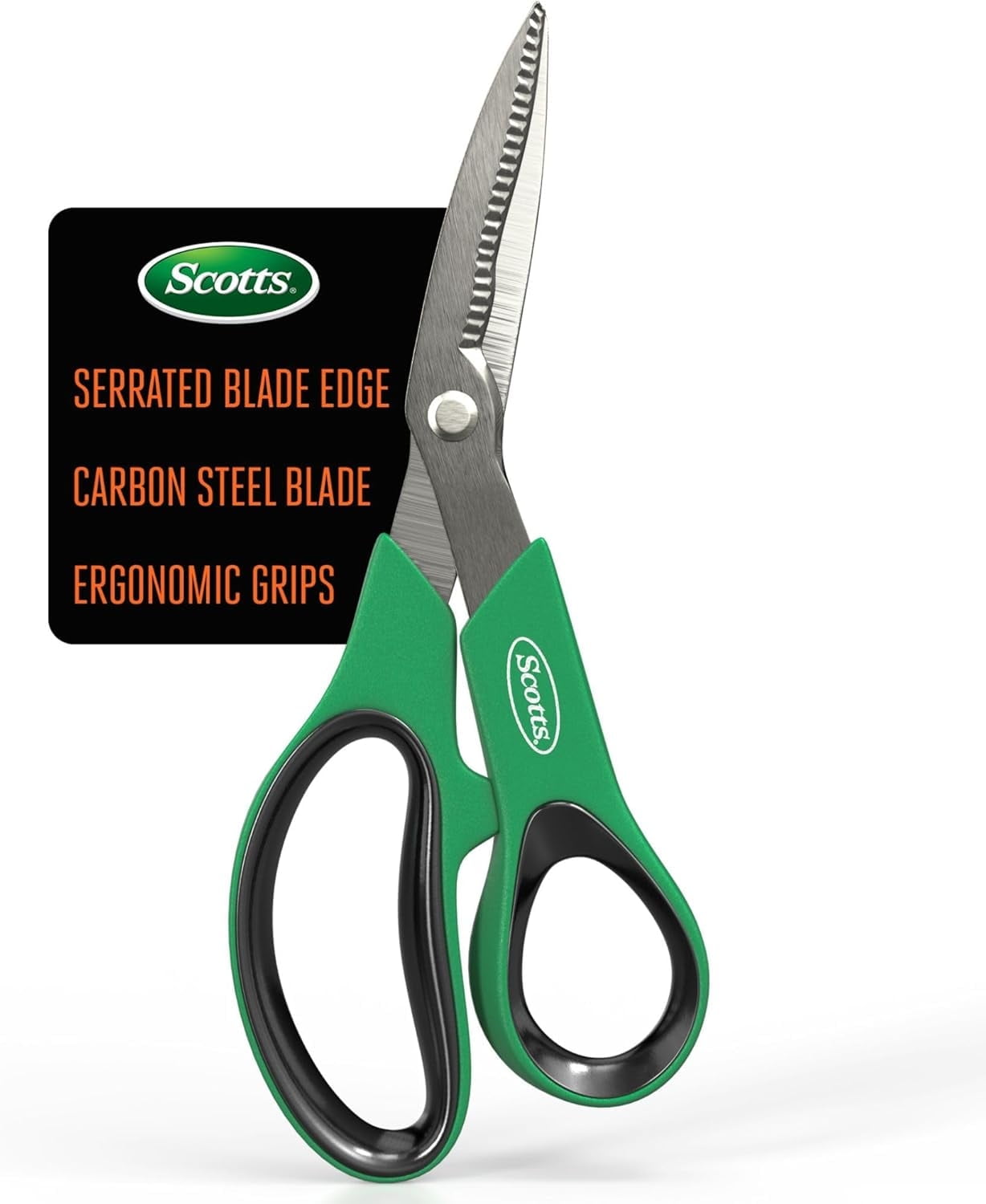 Scotts 8 in All-Purpose Steel Serrated Garden Shears with Comfort Grip ...