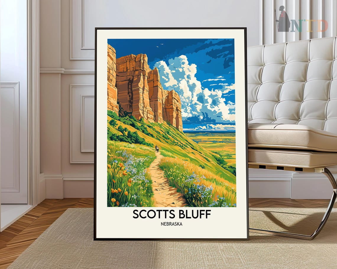 Scotts Bluff Print, Scotts Bluffscotts Bluff Poster, Scotts Bluff Photo ...