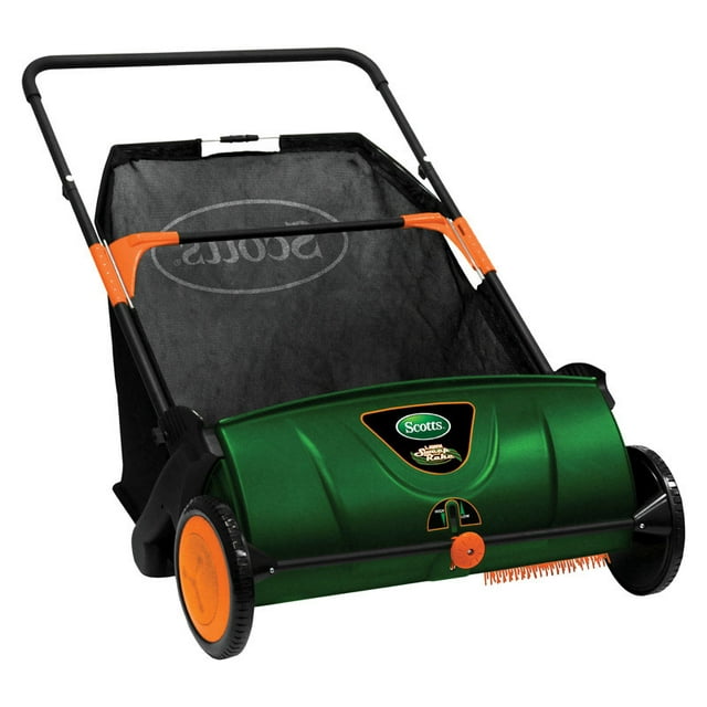 Scotts 26-Inch Push Lawn Sweeper with Walk-Behind Bag - Walmart.com