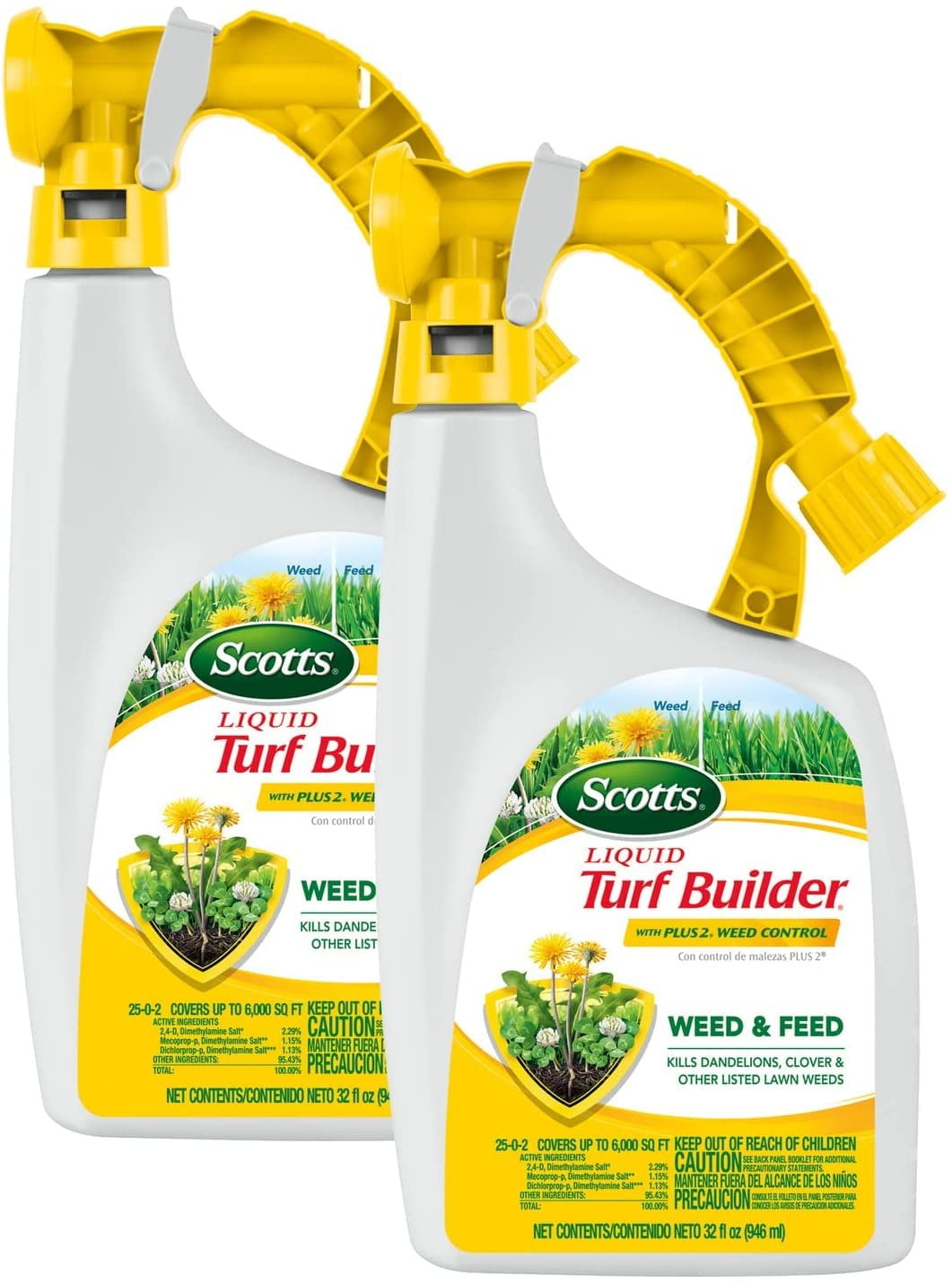 Scotts Outdoor Spray Lawn Grass - Liquid Turf Builder with Plus 2 Weed ...