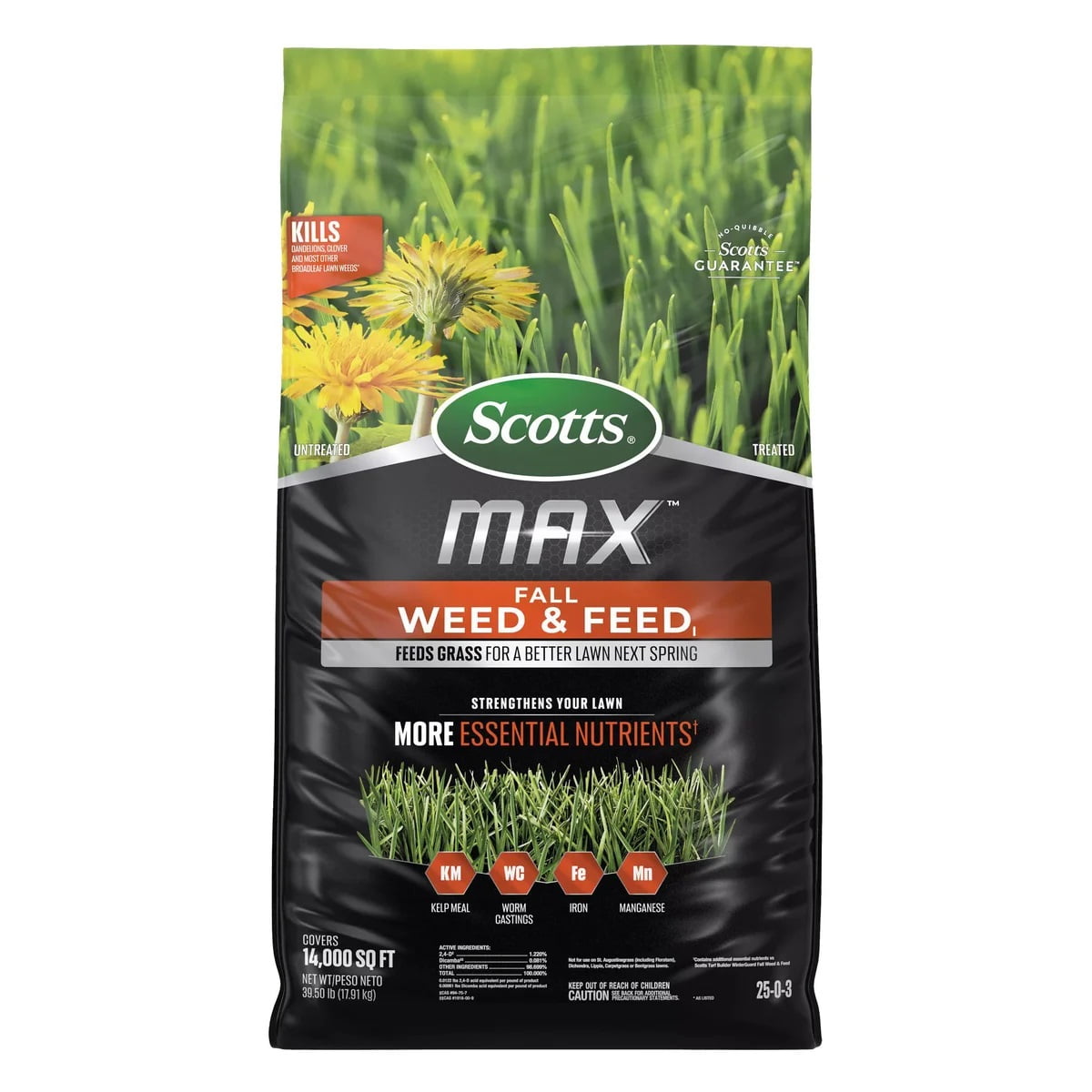 Scotts MAX Fall Weed & Feed, 14,000 Square Feet - Walmart.com