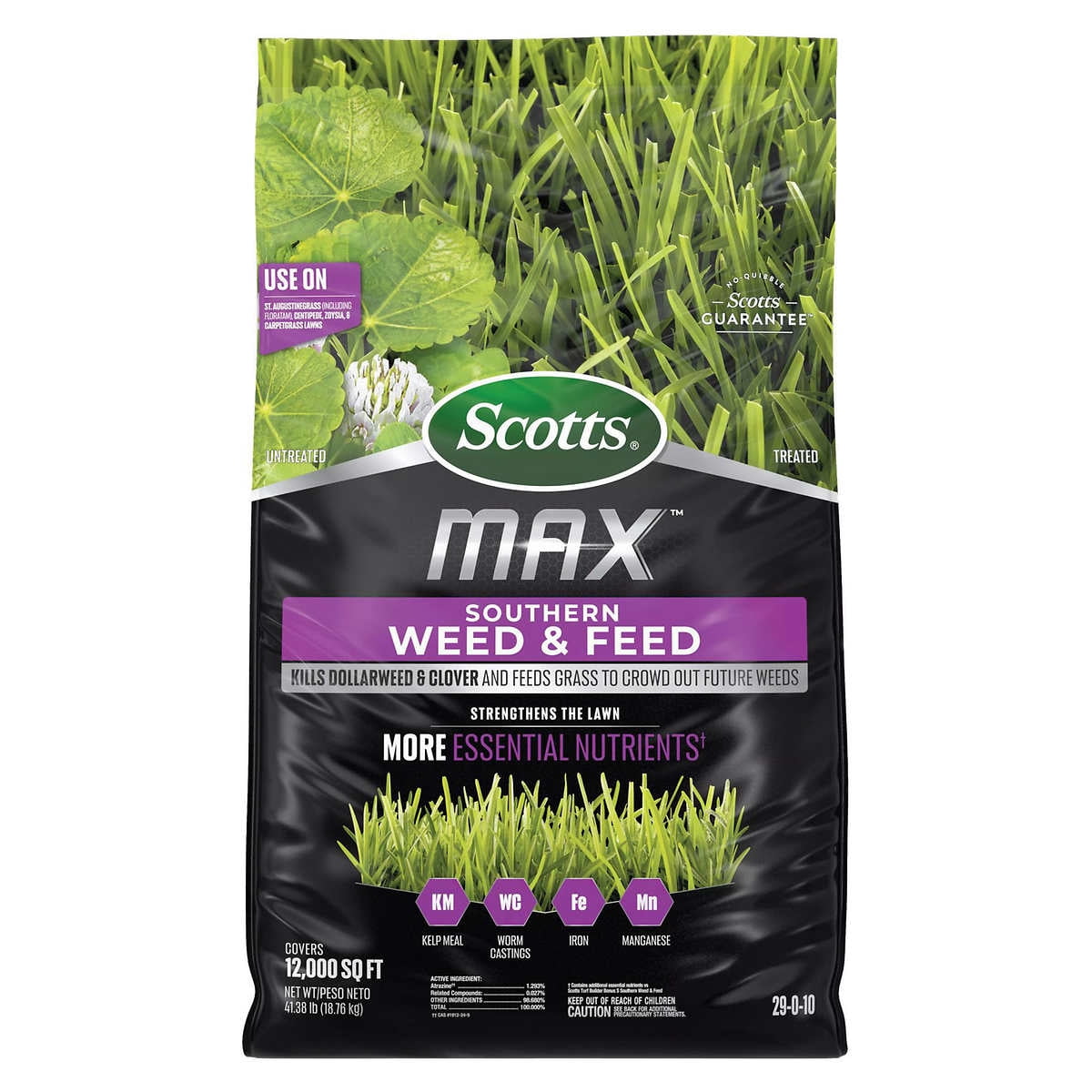 Scotts MAX Southern Weed Feed 41.38 Pound 12 000 Square Feet Walmart