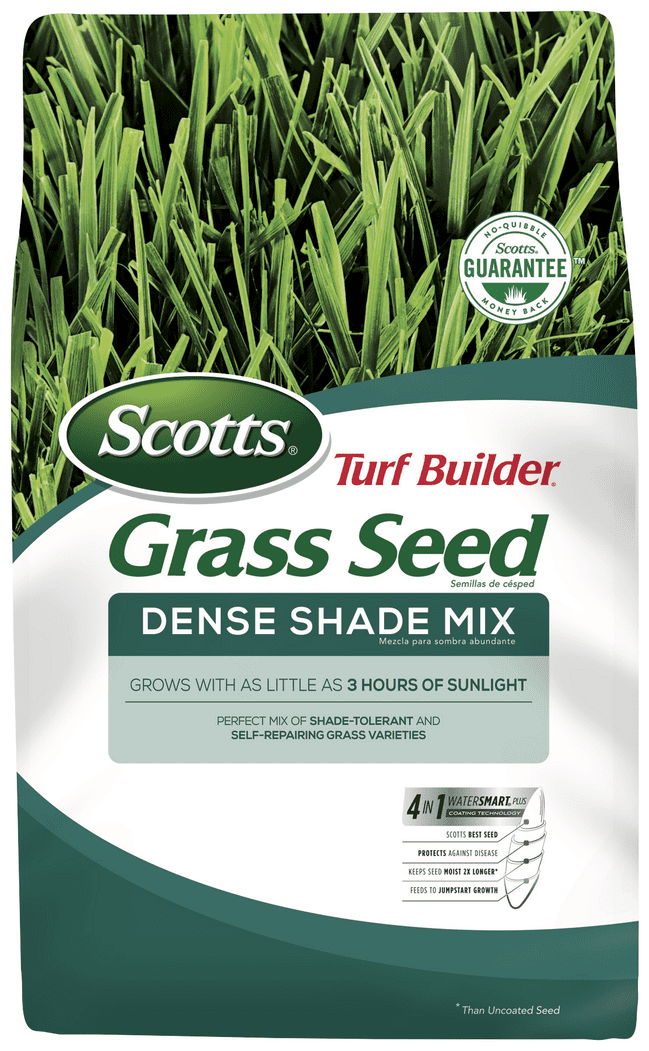 Scotts Turf Builder Grass Seed Dense Shade Mix, 7 lbs, Full Sun, Fall ...