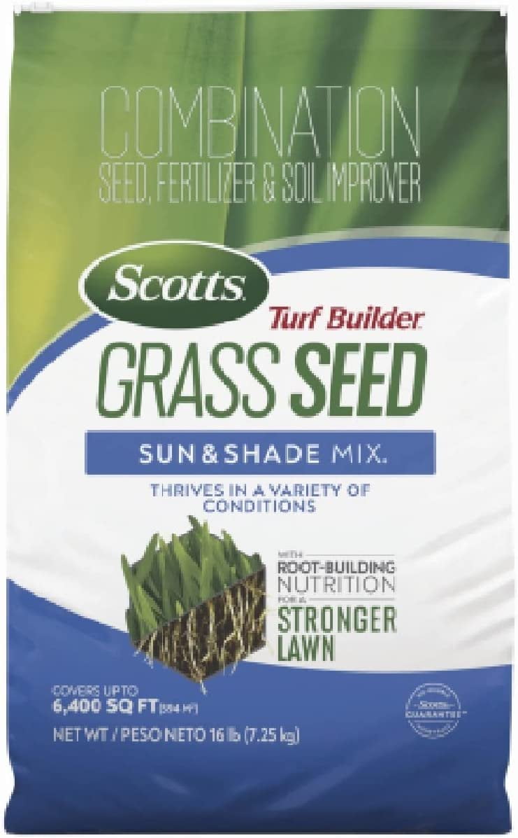 Scotts Turf Builder Grass Seed Sun & Shade Mix thrives in a Variety of ...