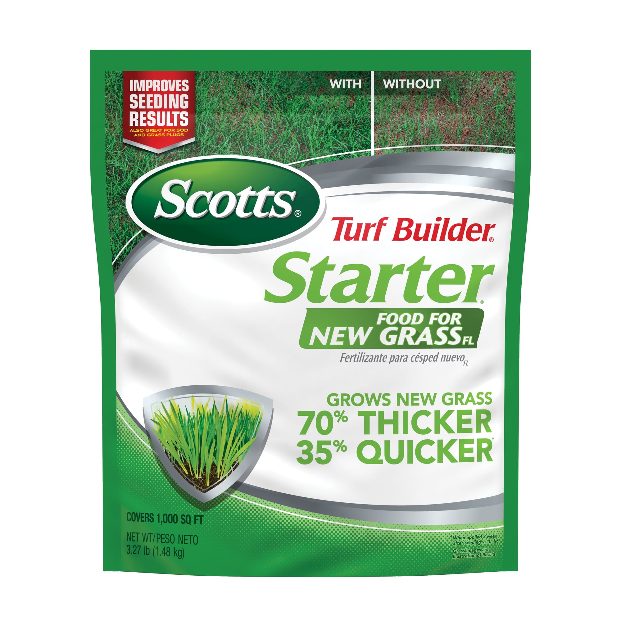 Scotts Turf Builder Starter Fertilizer for New Grass in Florida, 3.27 ...