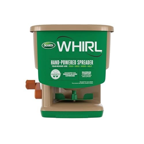 Scotts Whirl Hand-Powered Spreader for Seed, Fertilizer, Salt, Ice Melt ...