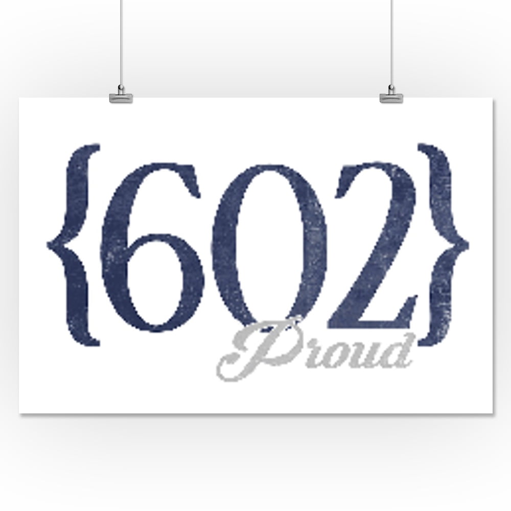 Scottsdale, Arizona - 602 Area Code (Blue) - Lantern Press Artwork ...