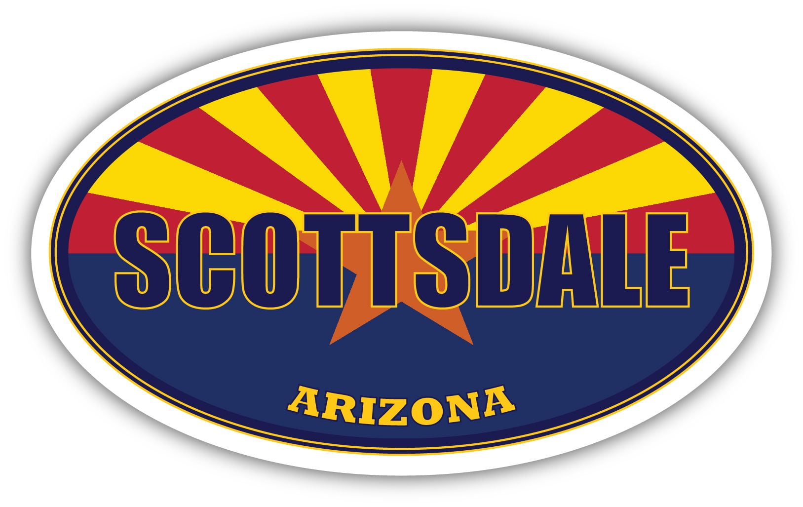 Scottsdale City Arizona State Flag | AZ Flag Maricopa County Oval State ...