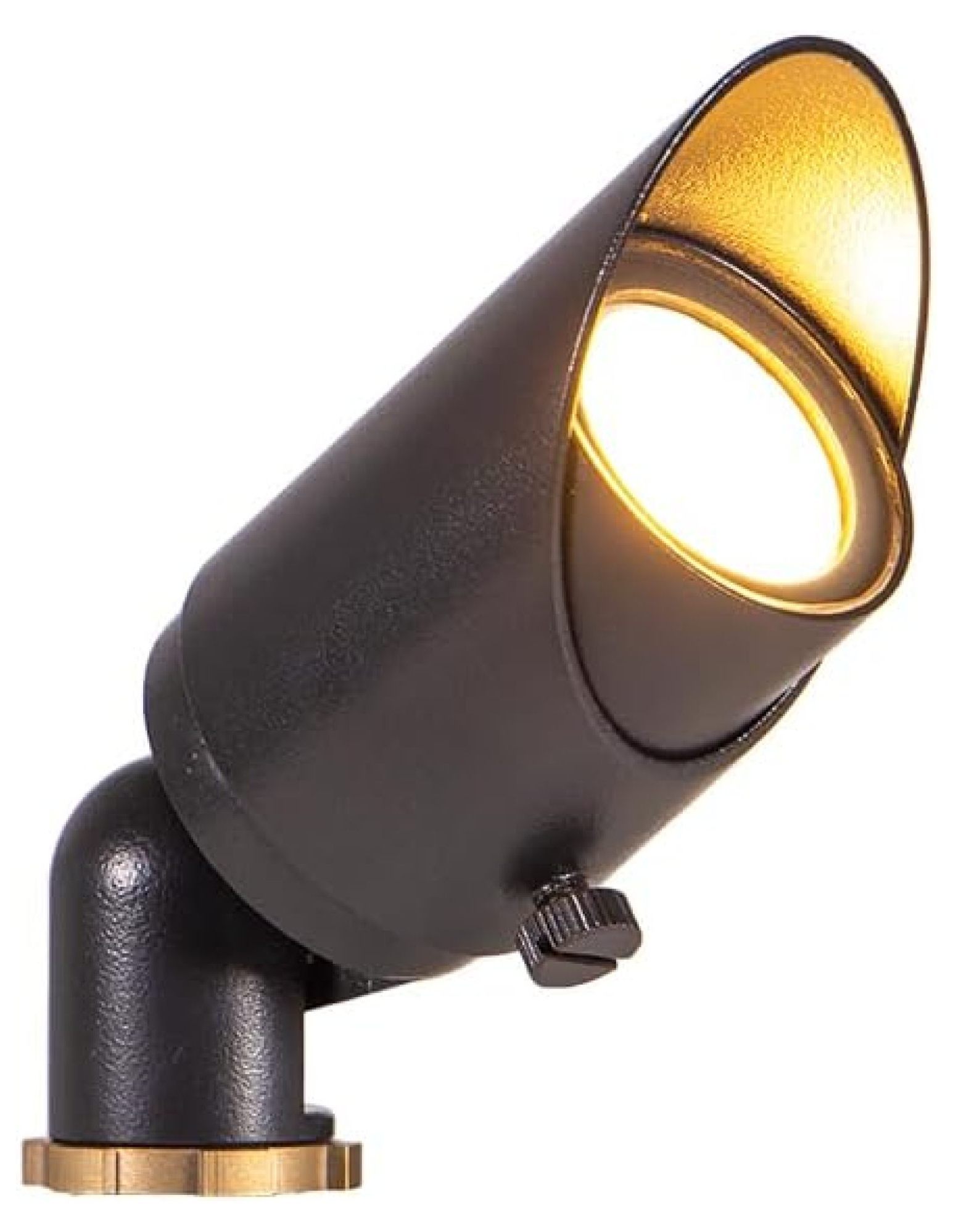 Scotty 12V Cast Brass Mini Outdoor Spotlight (Black) with 4W 2700K Warm ...