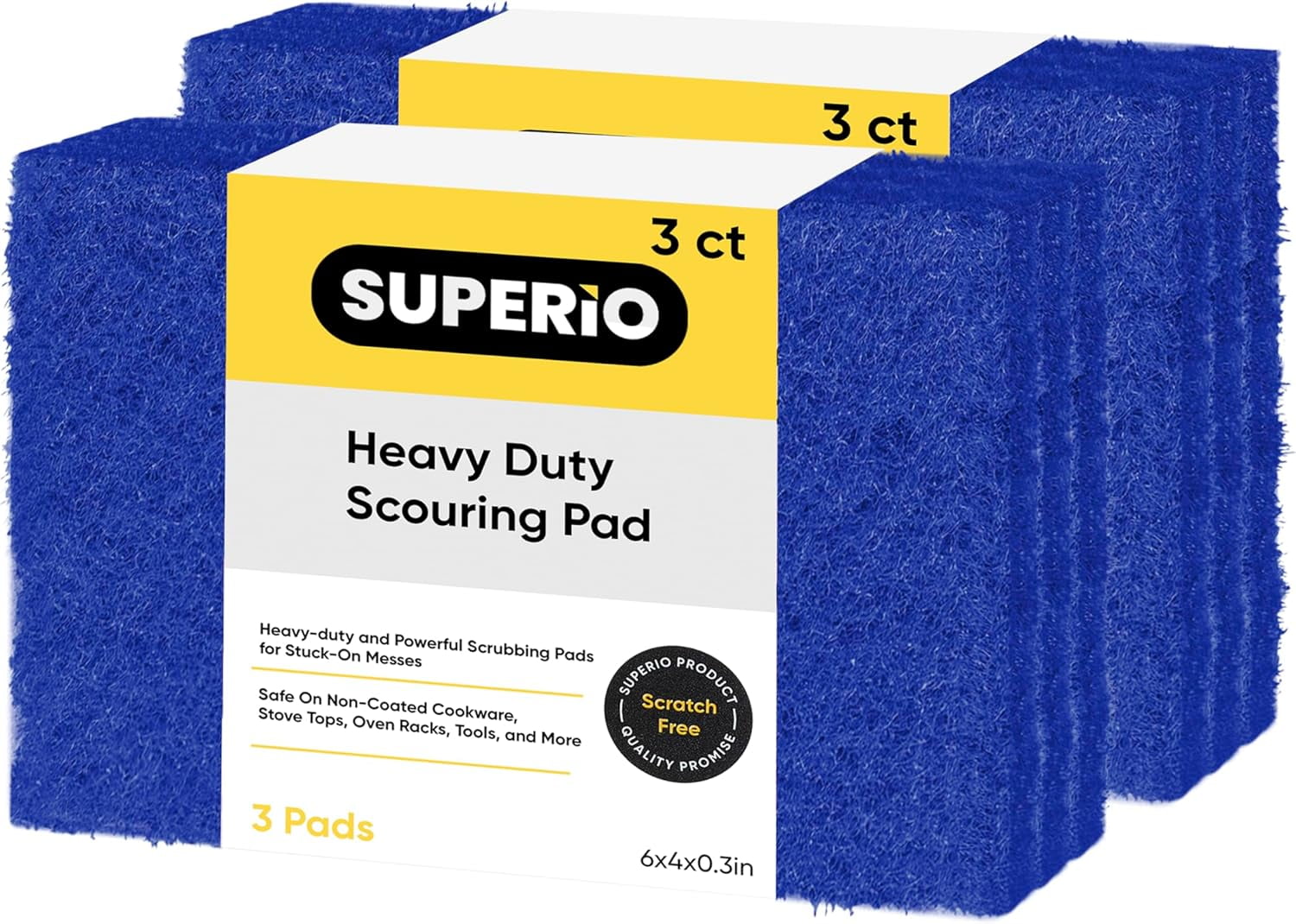 Scouring Pad Non-Scratching Scrubber Non-Scratch Cleaning Scrub Pads ...
