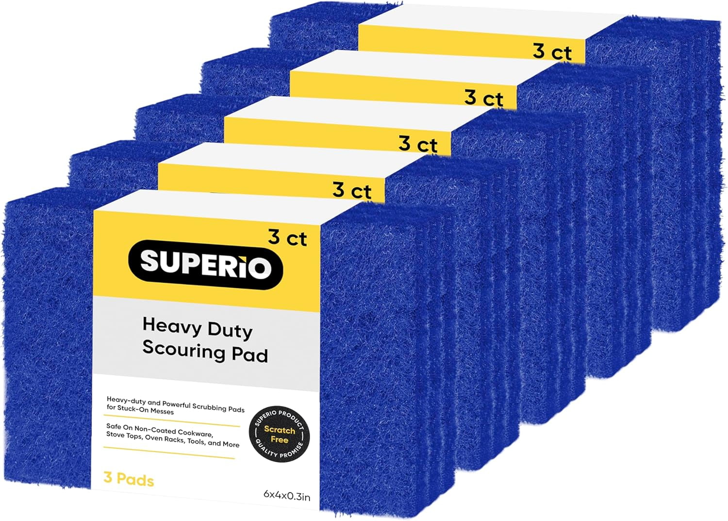 Scouring Pad Non-Scratching Scrubber Non-Scratch Cleaning Scrub Pads ...