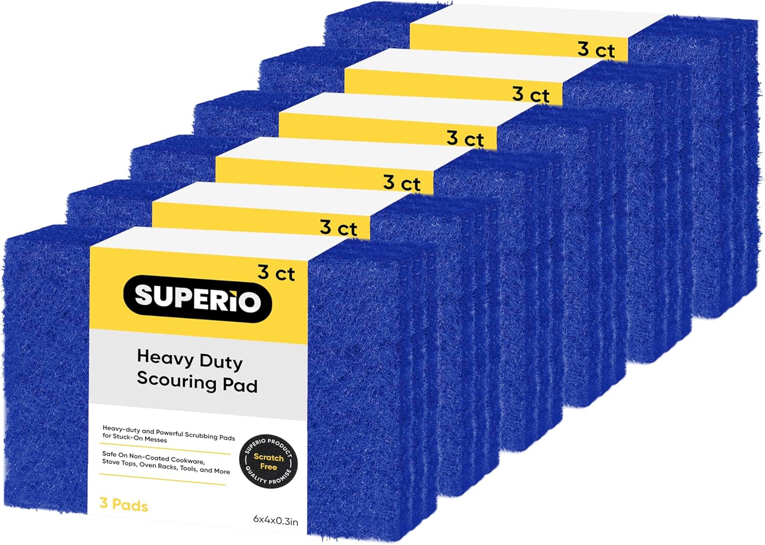 Scouring Pad Non-Scratching Scrubber Non-Scratch Cleaning Scrub Pads ...
