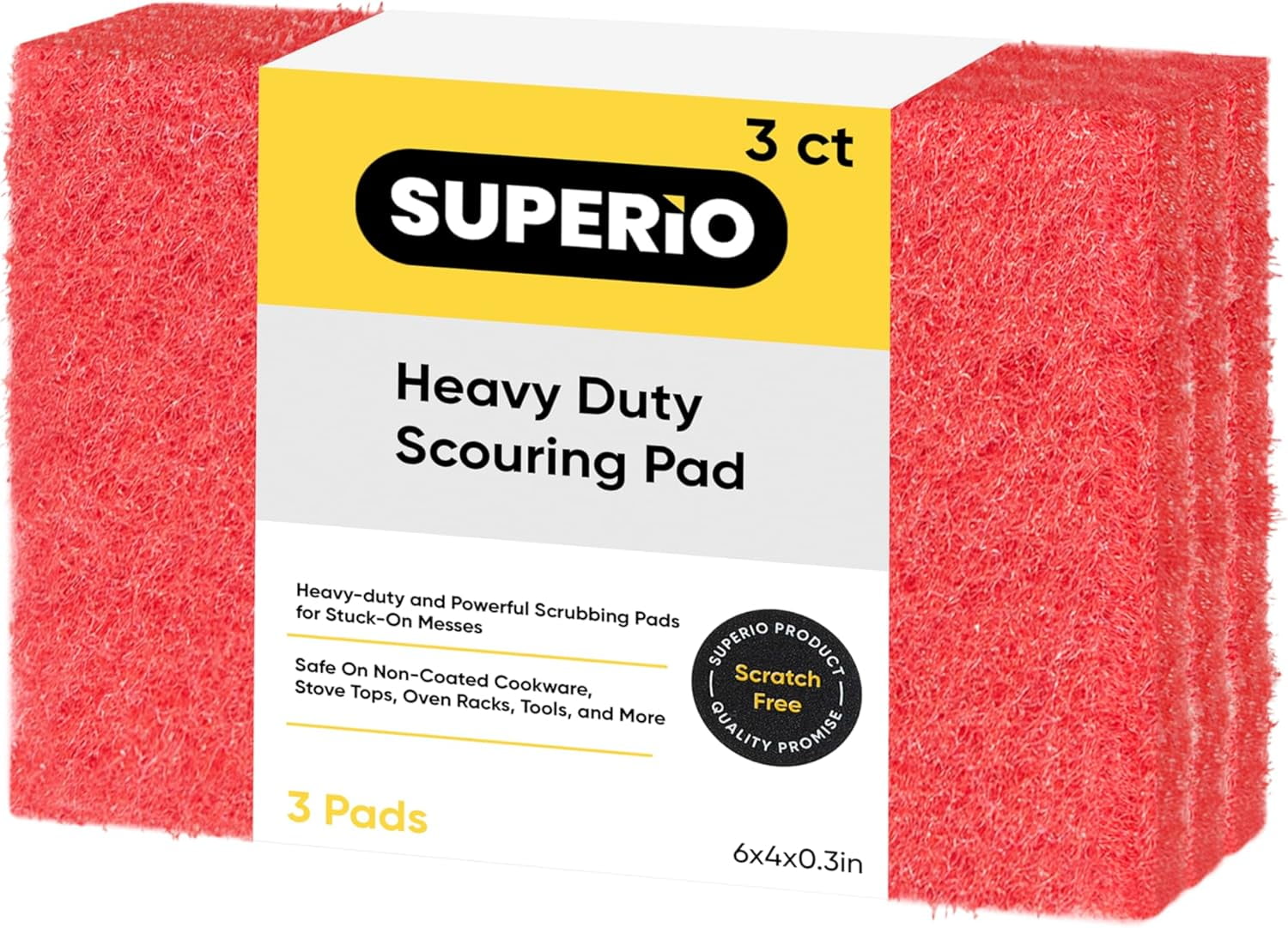 Scouring Pad Non-Scratching Scrubber Non-Scratch Cleaning Scrub Pads ...