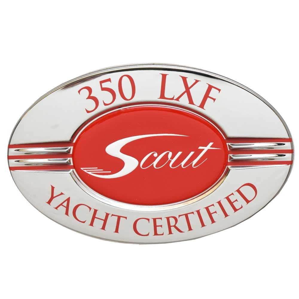 Scout Boat Raised Decal HW1731 | 350 LXF Yacht Certified Red Silver ...
