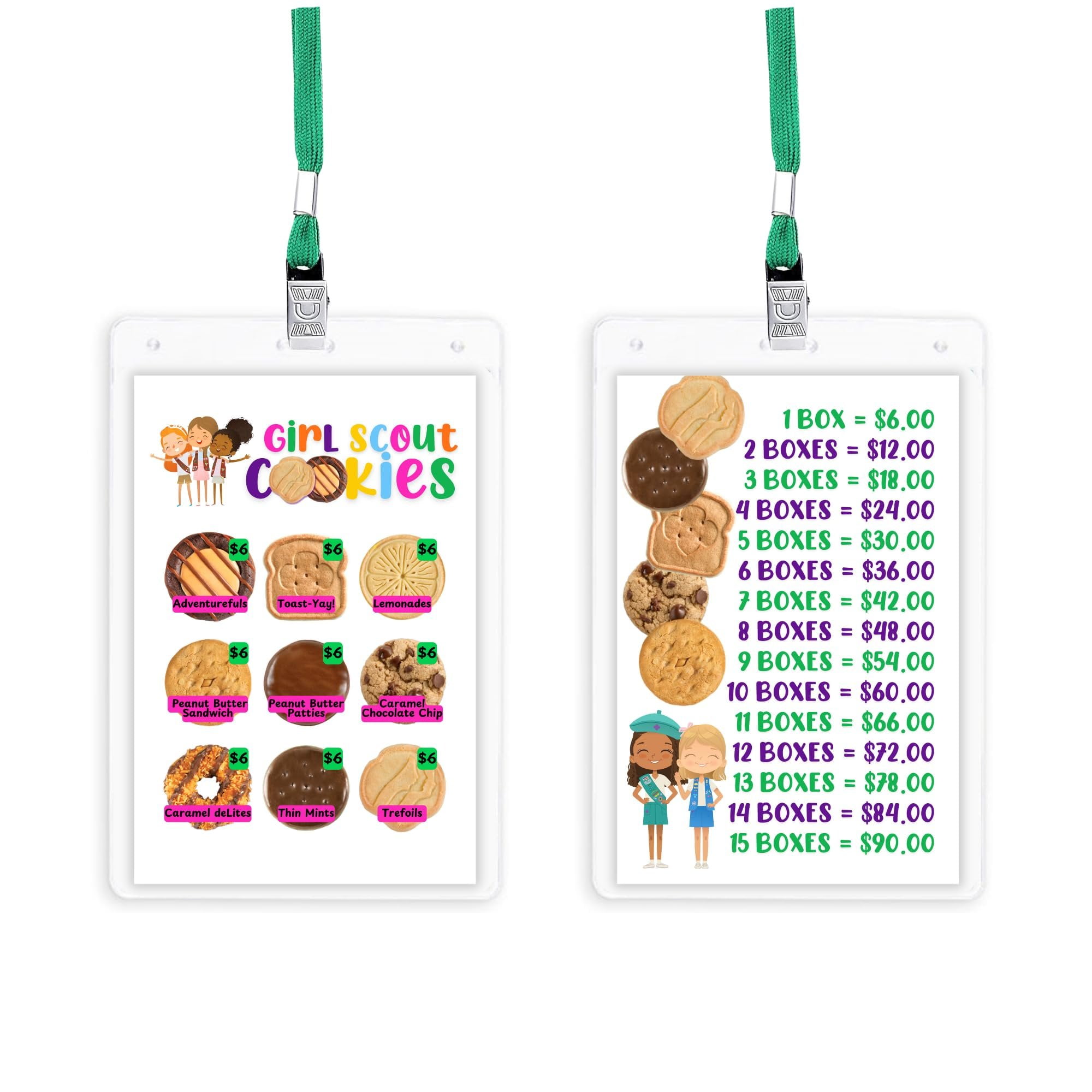 Scout Cookie Price List Reference ABC Baker Cookie Booth Lanyard 5 pk ...