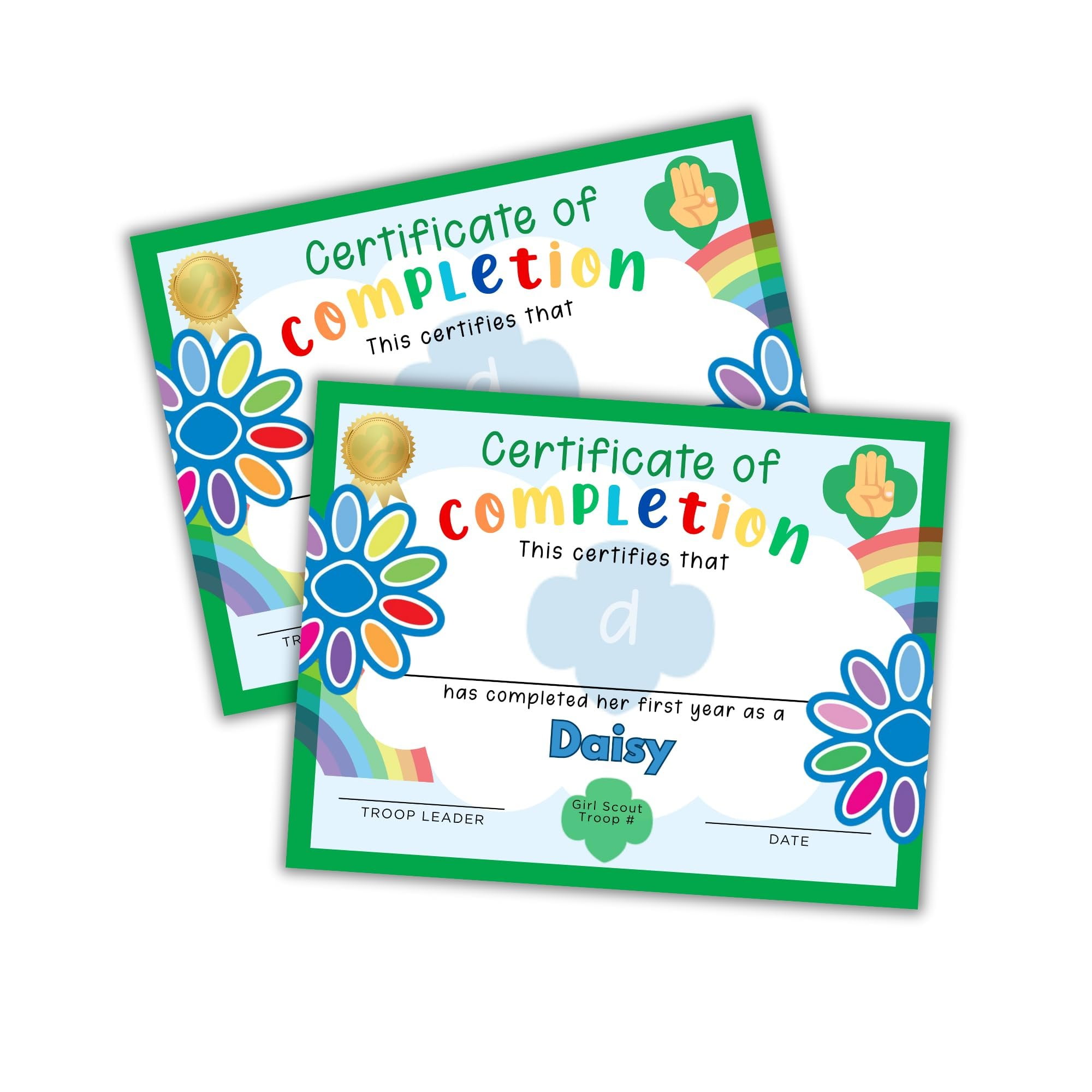 Scout First Year as a Daisy Completion Certificate Award 30pk 8.5x11 ...