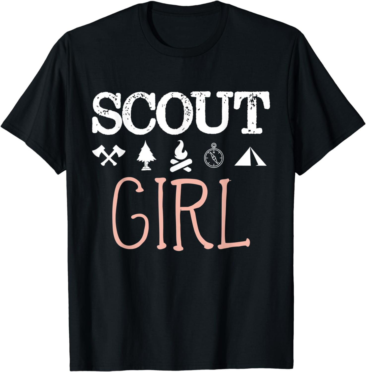 Scout Girl Scouting Troop Supporter Camping Scouting Girl T-Shirt ...
